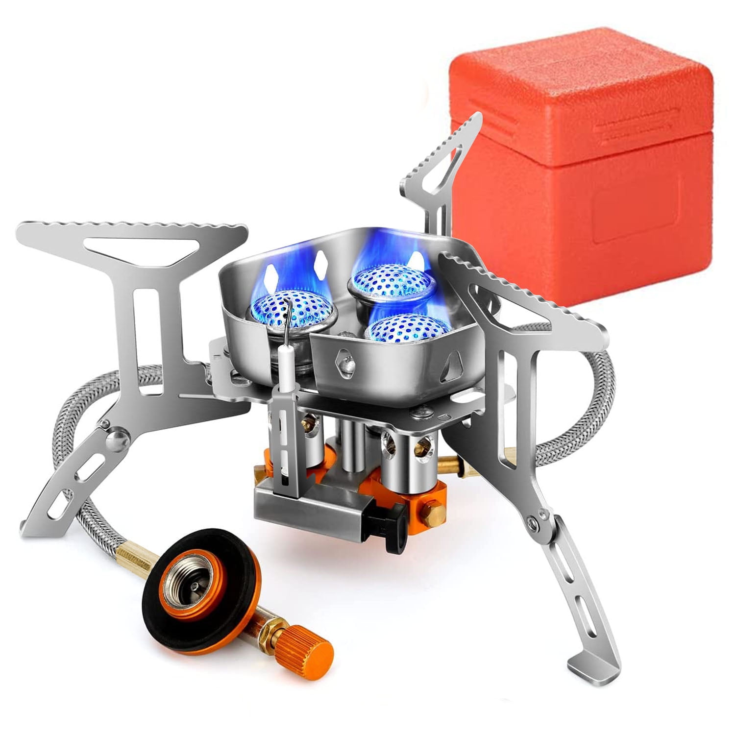 Portable Camping Gas Stove, Foldable Camp Stove Backpacking Stove with ...