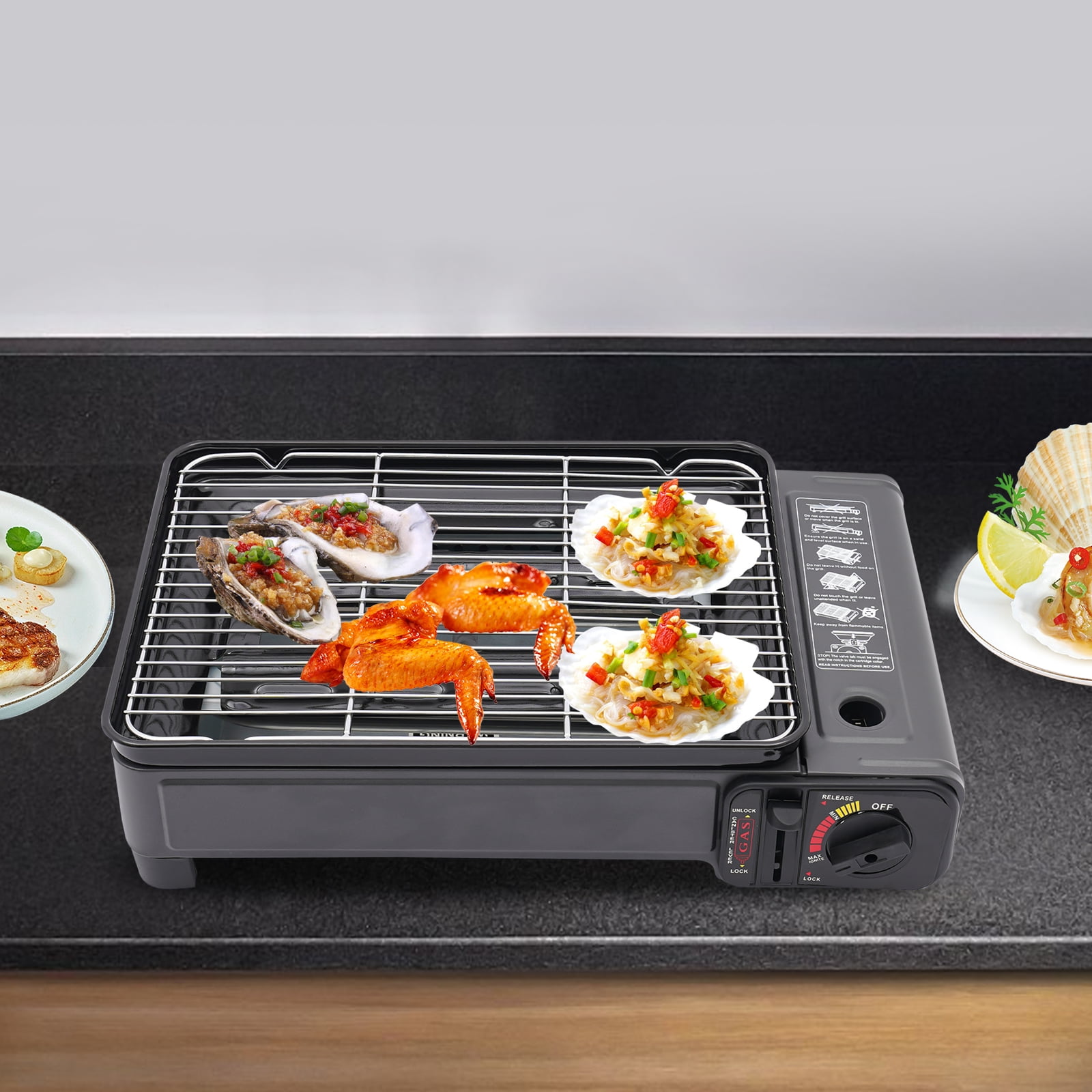 Portable Camping Grill Gas Stove, Portable Butane Gas Stove Strong ...