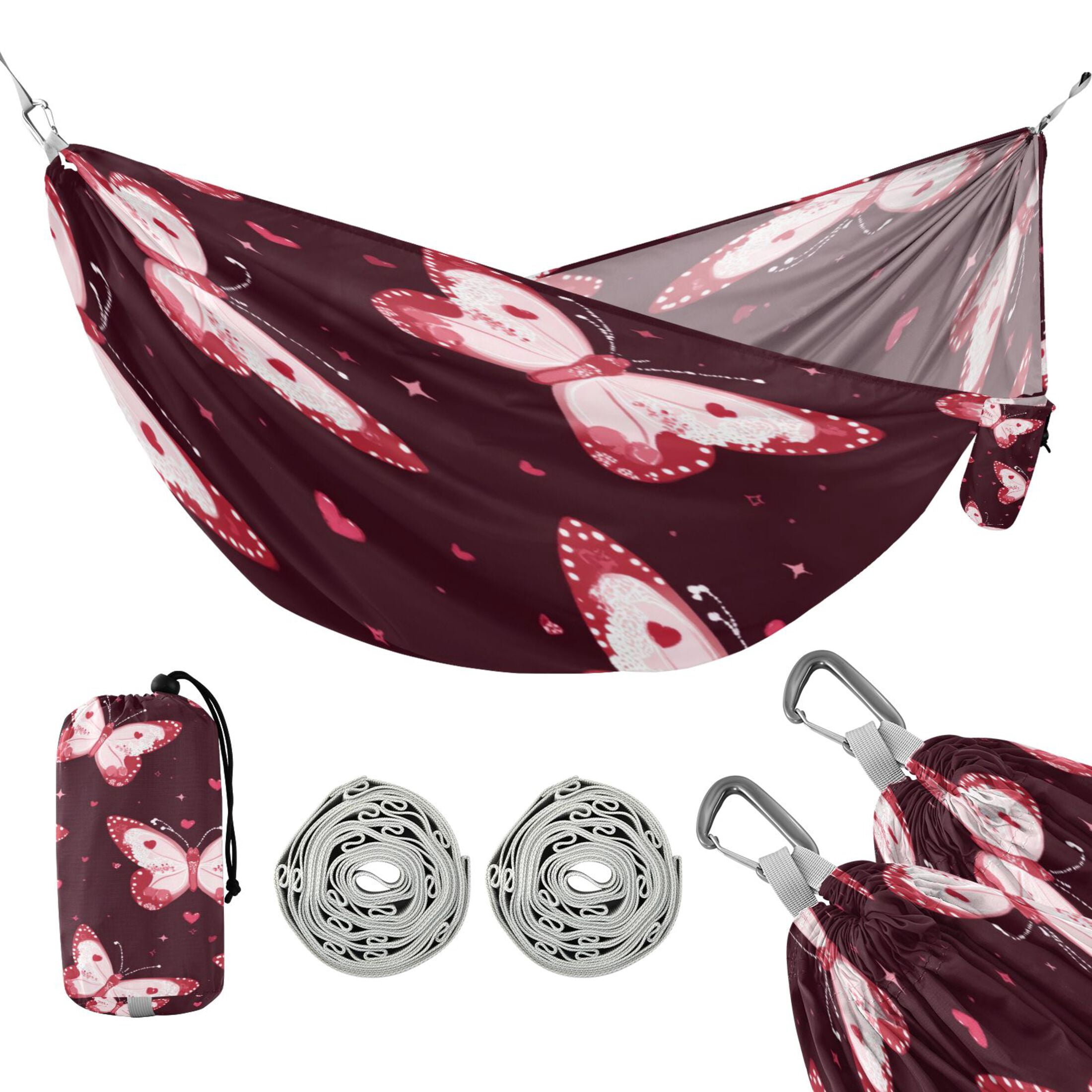 Portable Camping Hammock 300lb Capacity Single Travel Hammock Foldable ...