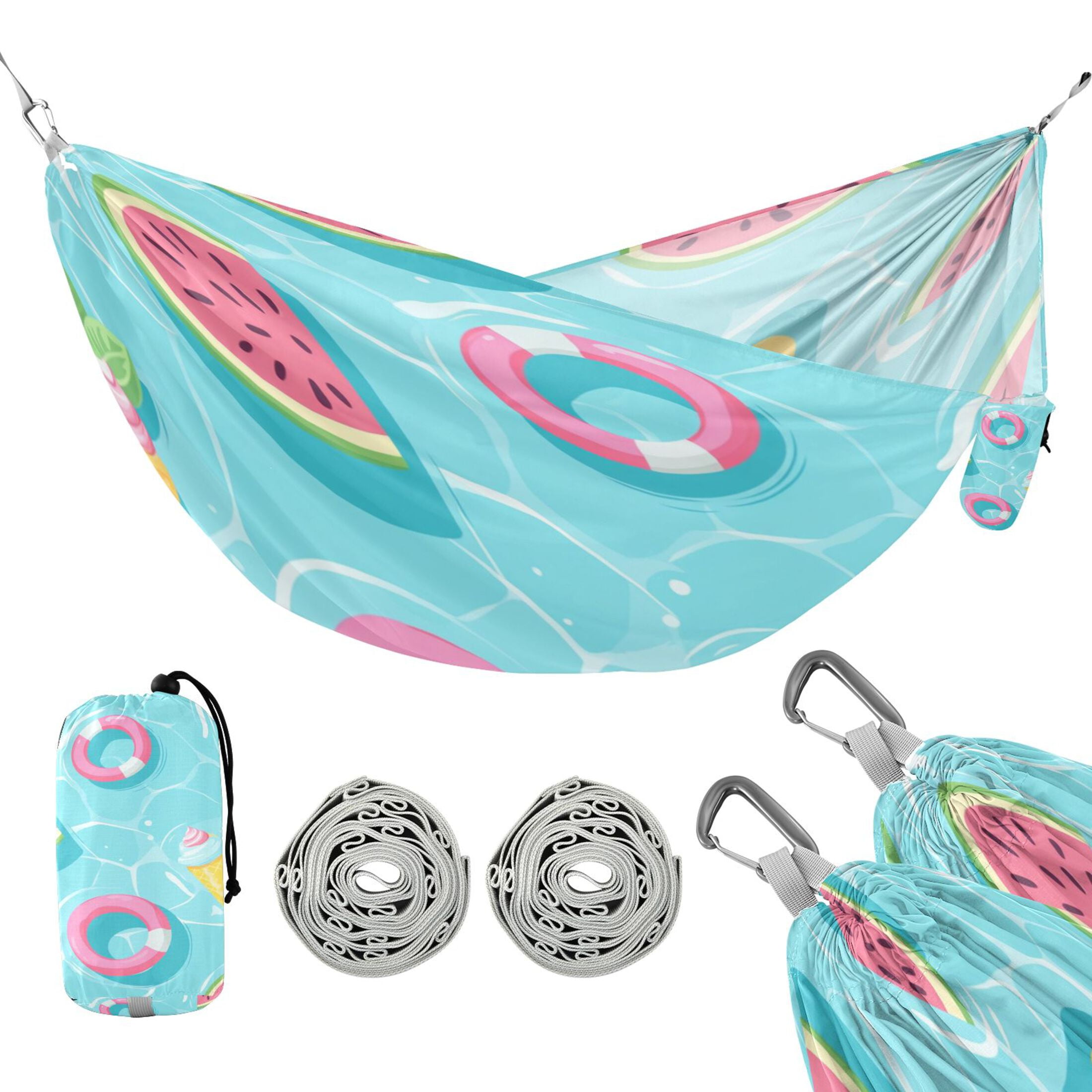 Portable Camping Hammock 300lb Capacity Single Travel Hammock Foldable ...