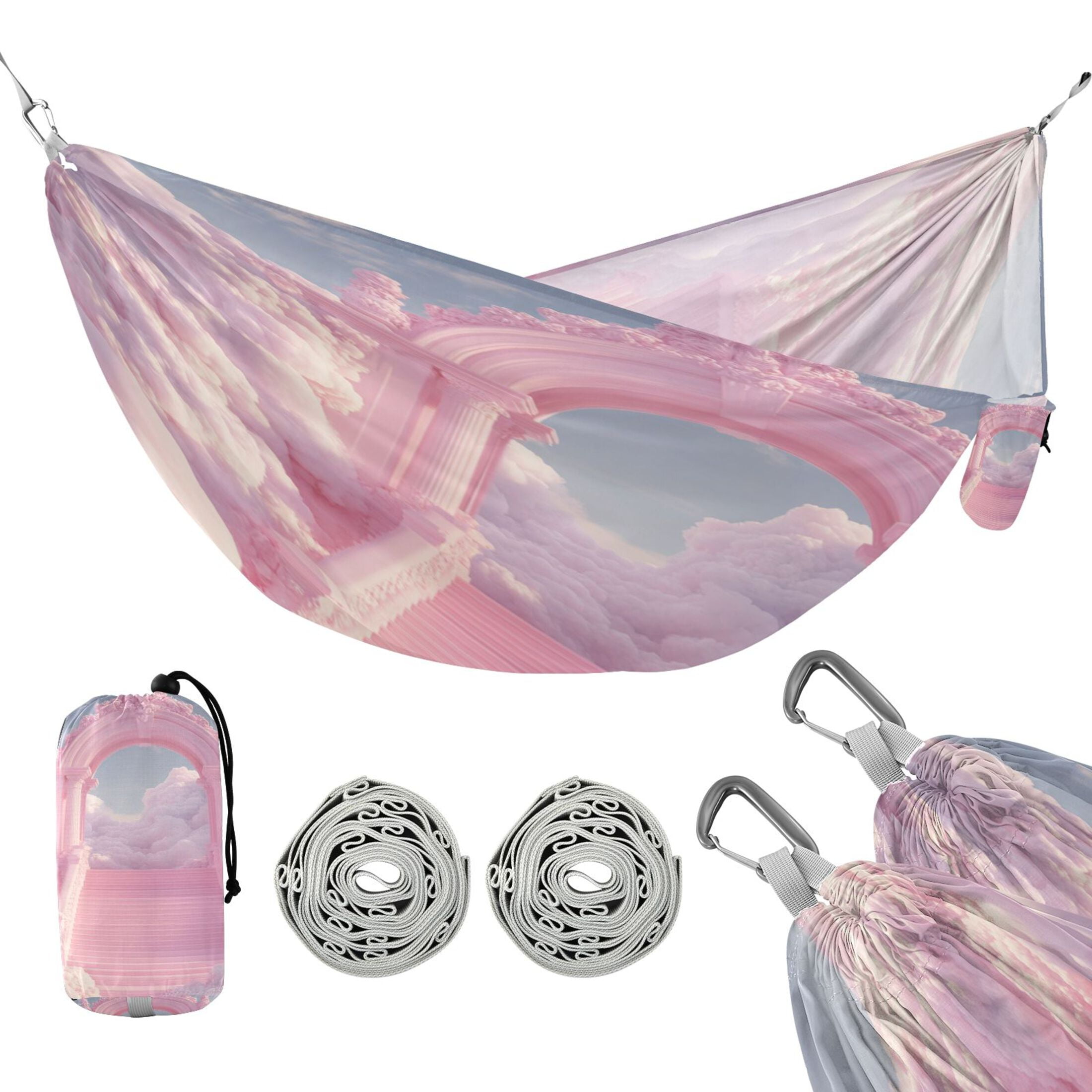 Portable Camping Hammock 300lb Capacity Single Travel Hammock Foldable ...