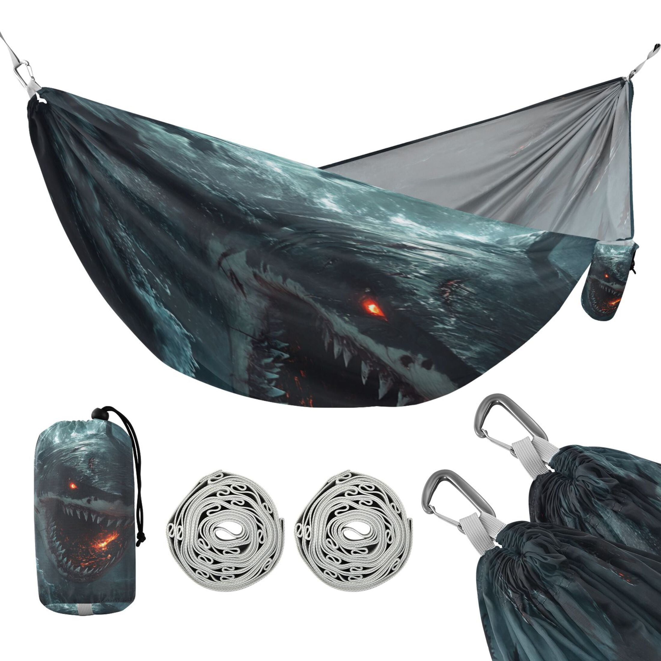 Portable Camping Hammock 300lb Capacity Single Travel Hammock Foldable ...