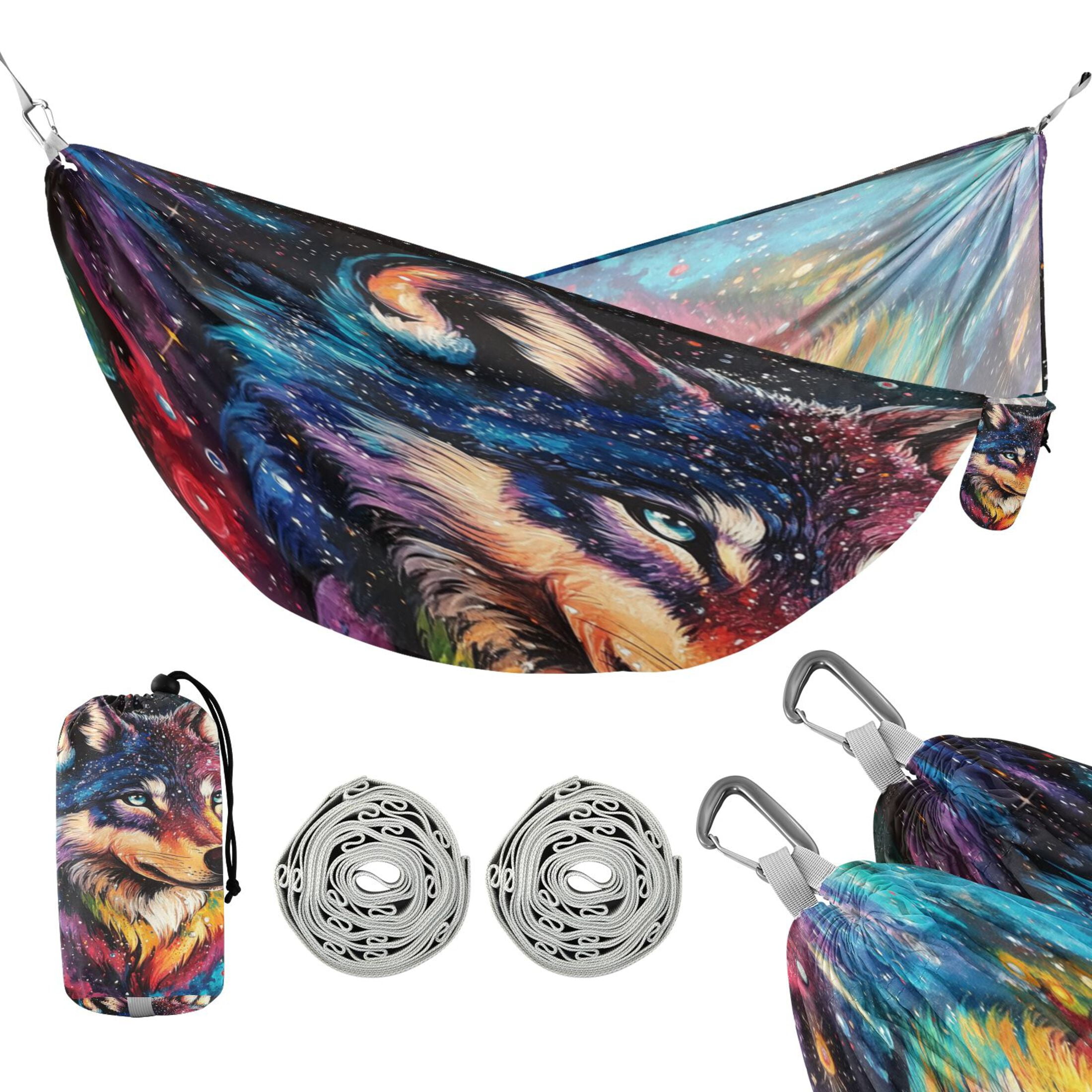 Portable Camping Hammock 300lb Capacity Single Travel Hammock Foldable Design for Backpacking ...