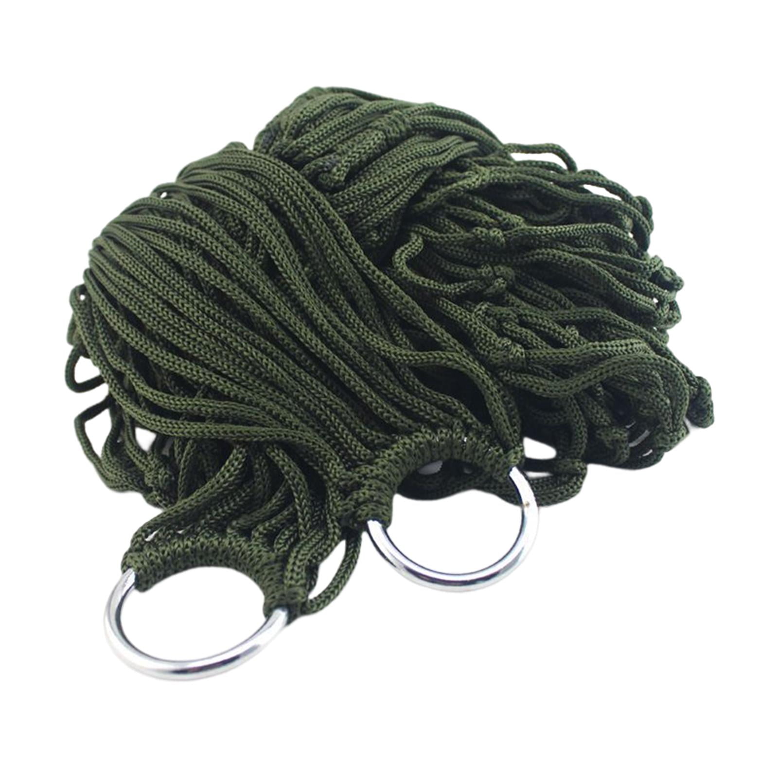 Portable Camping Hammock Hanging Swing Chair Mesh Nylon Rope Sleeping ...