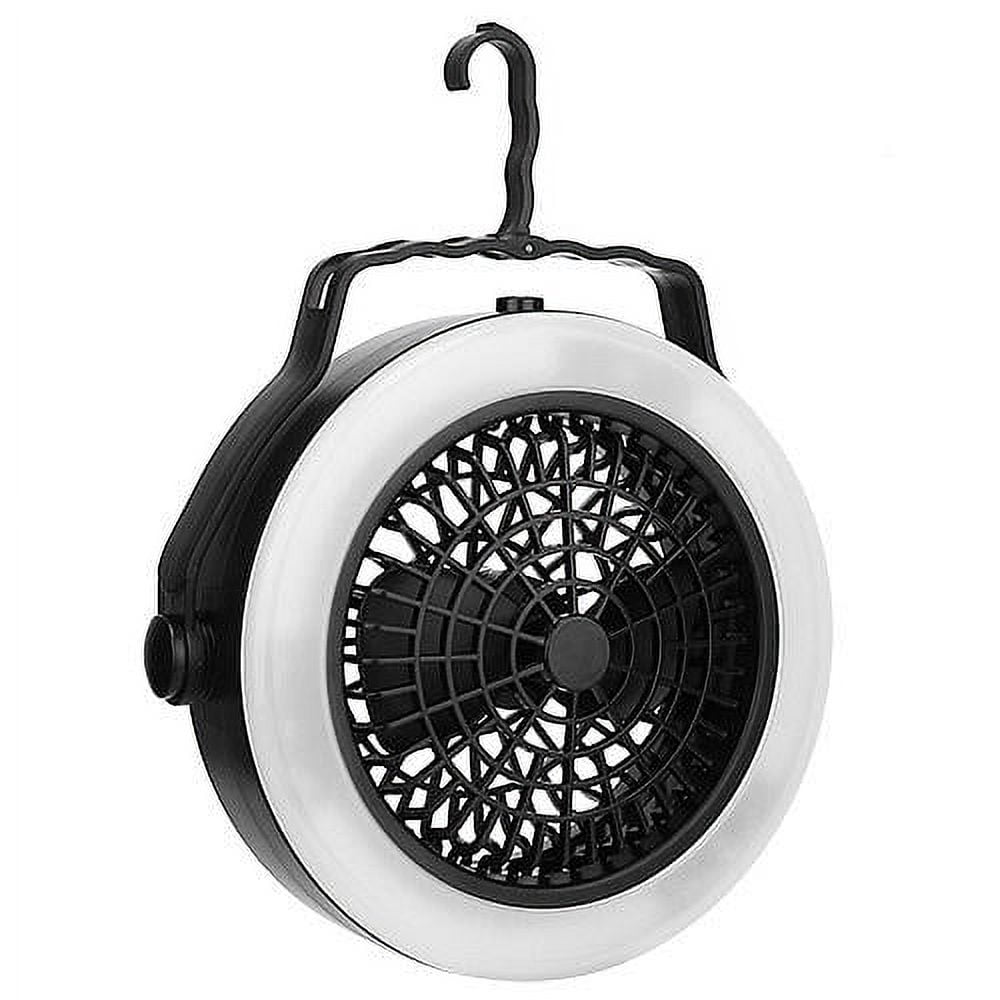 Portable Camping LED Fan 2 in 1 Outdoor Battery/USB Operated Hanging ...
