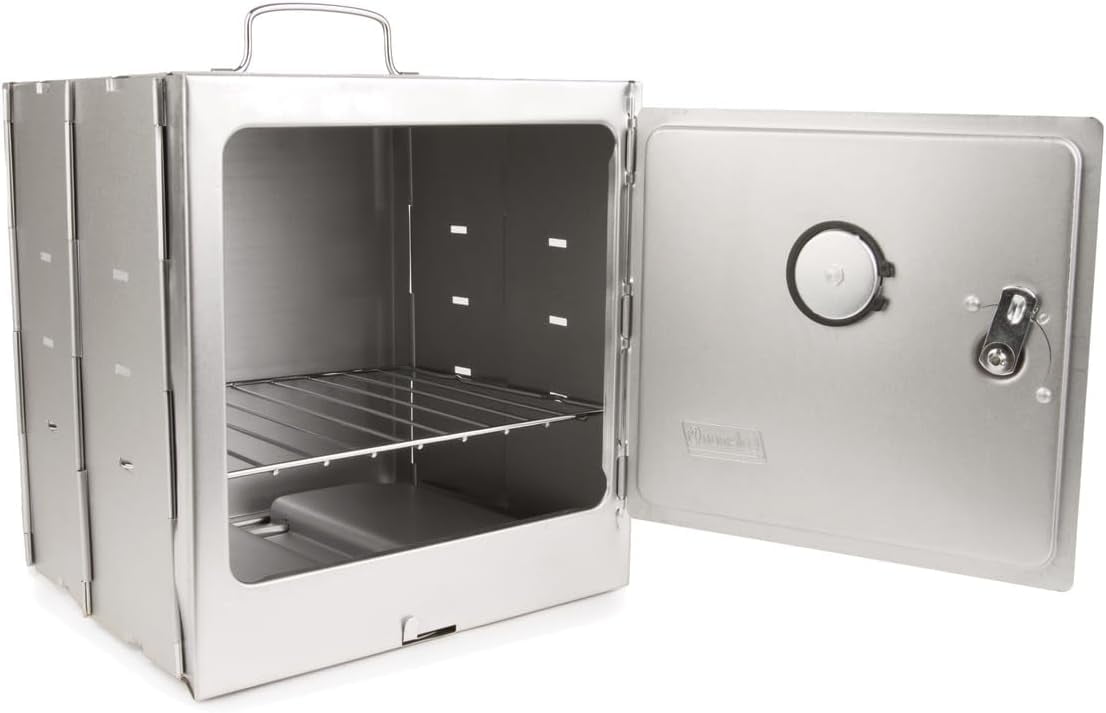 Portable Camping Oven with Built-In Thermometer & Adjustable Rack ...