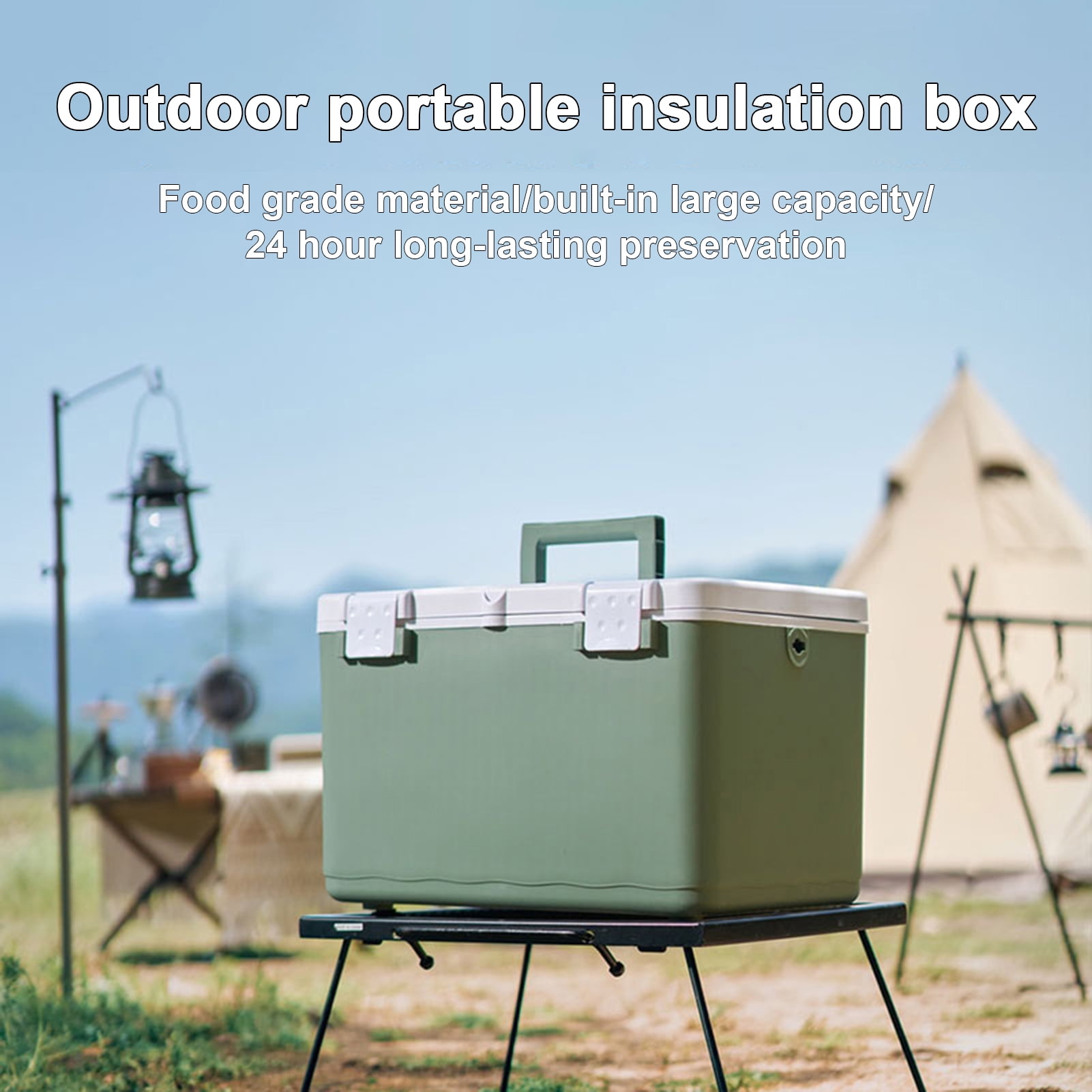 Portable Camping Refrigerator 3L Food Preservation Box Large Capacity ...