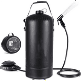 Eotvia Portable Camping Shower, Durable PVC 3 Gallon with Foot Pump ...