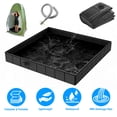 Portable Camping Shower Pan 41In Square Foldable PVC Shower Base with ...