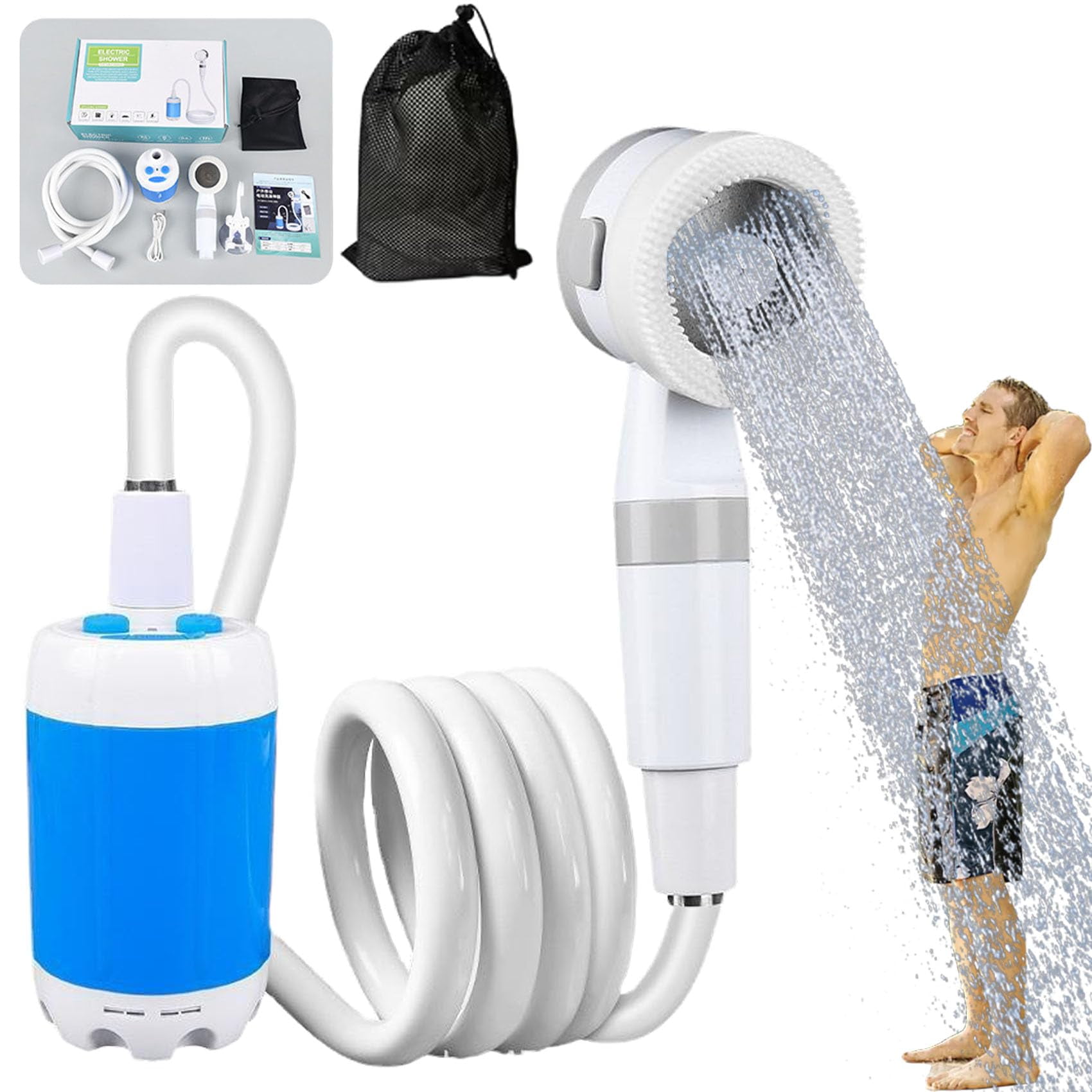 Portable Camping Shower Pump, Portable Camping Shower with Adjustable ...