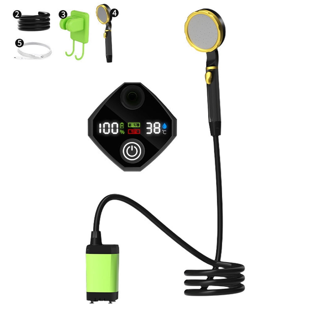 Portable Camping Shower Pump Rechargeable Electric Shower Pump With ...
