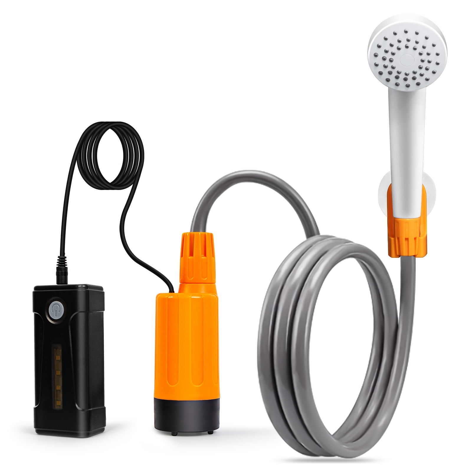 Portable Camping Shower Pump With Detachable USB Rechargeable Batteries ...