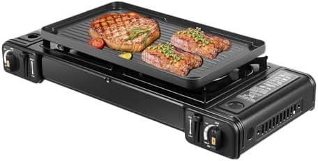Portable Camping Stove Lightweight Design Gas Grill with Ceramic ...