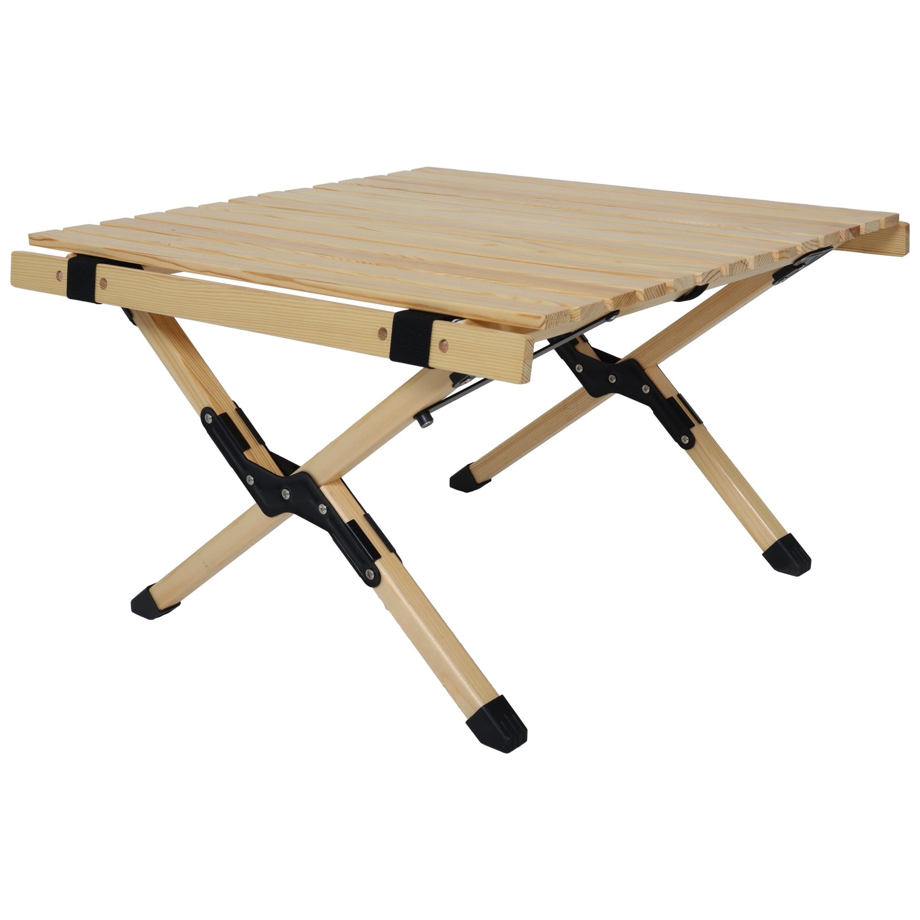 Portable Camping Table - Natural Beech Wood Foldable Outdoor Picnic ...