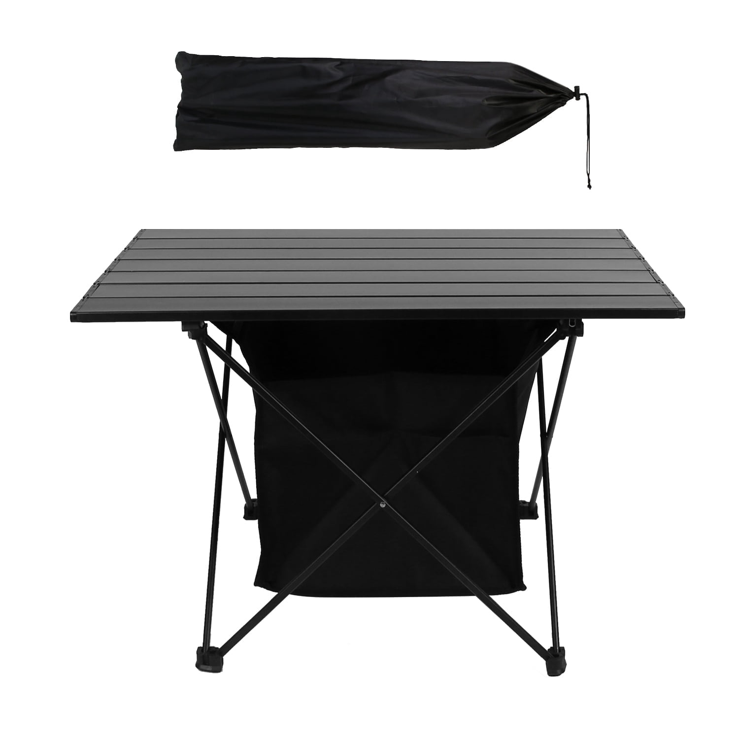 TeqHome Small Folding Camping Table Ultralight Aluminum Camp Table with ...