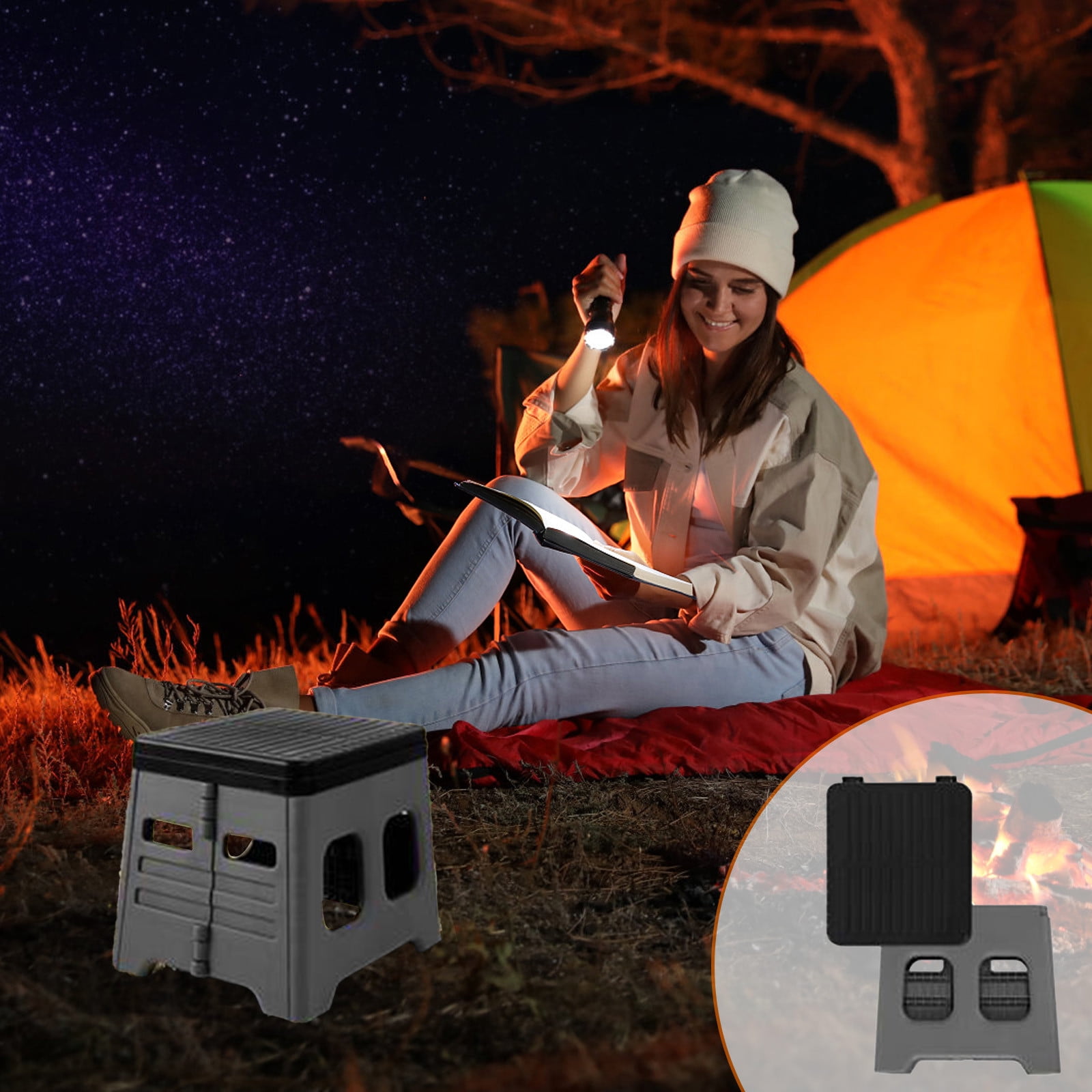 Portable Camping Toilet, Waterproof Folding Toilet, Foldable Potty Seat ...