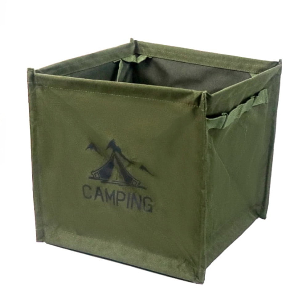 Portable Camping Trash Can Foldable Outdoor Multifunction Storage Box ...