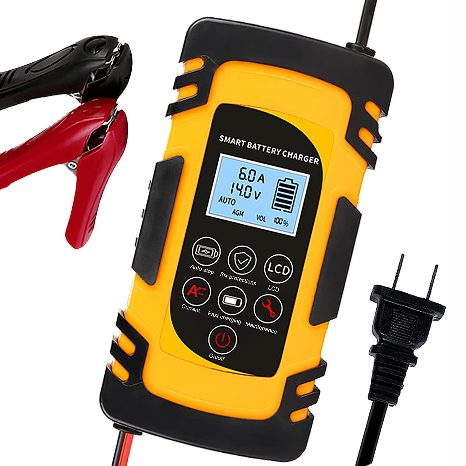 Portable Car Battery Charger 12V/ 24V Automotive Smart Battery ...