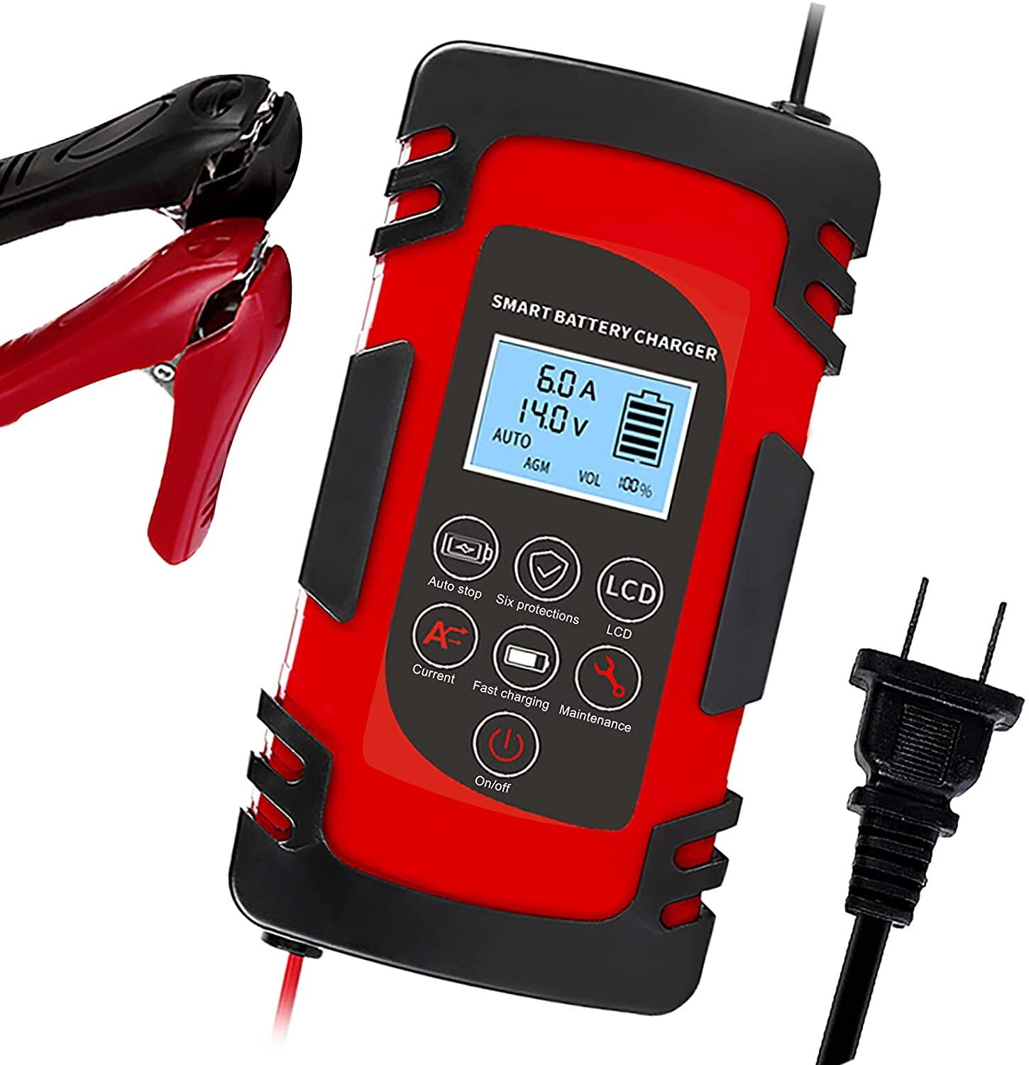 Portable Car Battery Charger 12V/ 24V Automotive Smart Battery ...