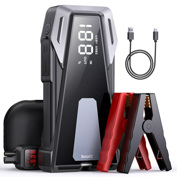 Portable Car Battery Jump Starter 6000A 21800mAh, Car Battery Jumper ...