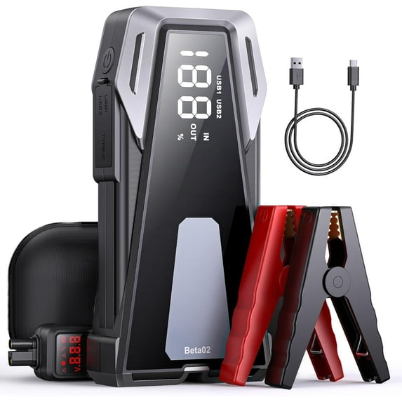 Portable Car Battery Jump Starter 6000A 21800mAh, Car Battery Jumper ...