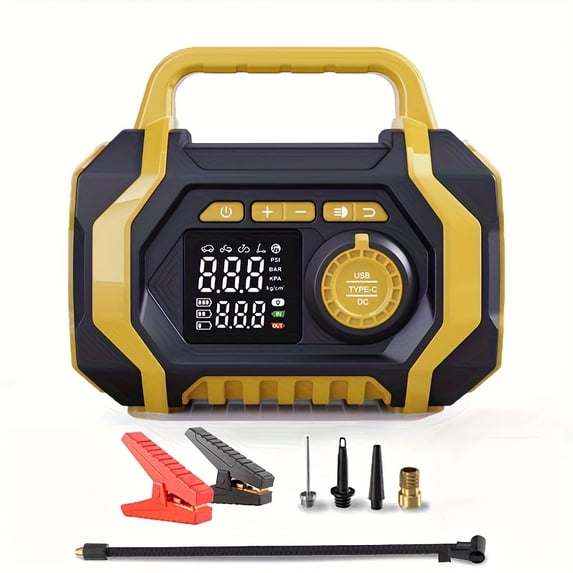 Portable Car Battery Jump Starter with Air Compressor - 7000A, 150PSI ...