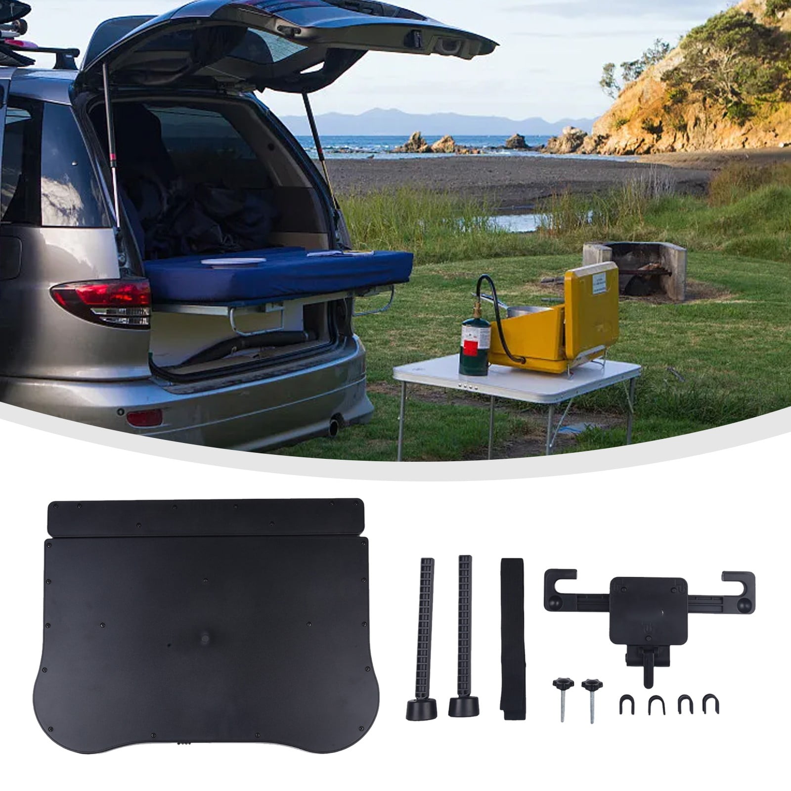 Portable Car Dining Table Folding Food Cup Tray Car Interior Storage ...