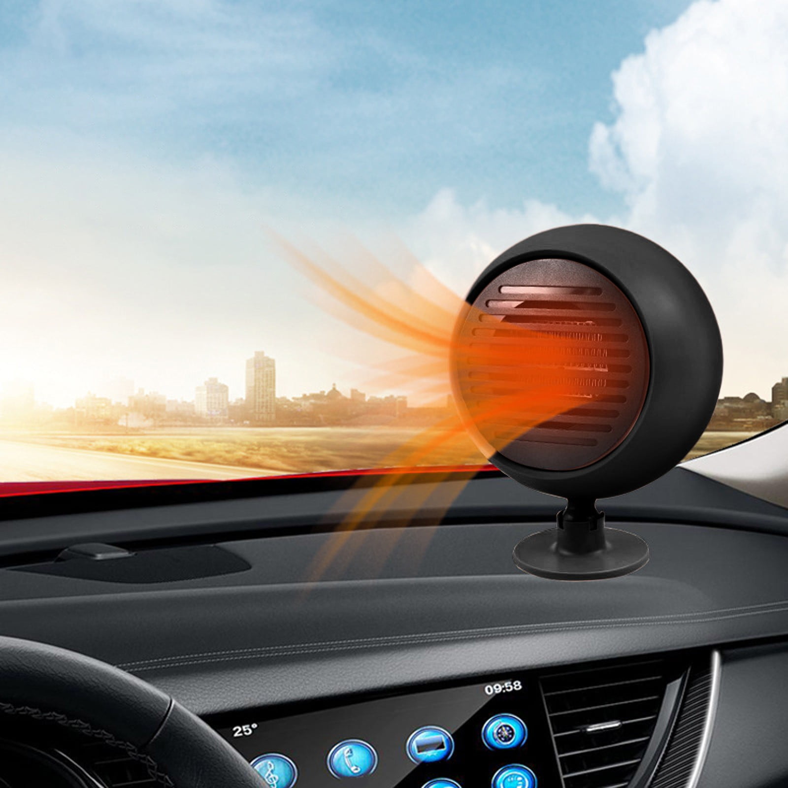Portable Car Heater 360 Degree Rotary Heating Car Demister Car Heater ...