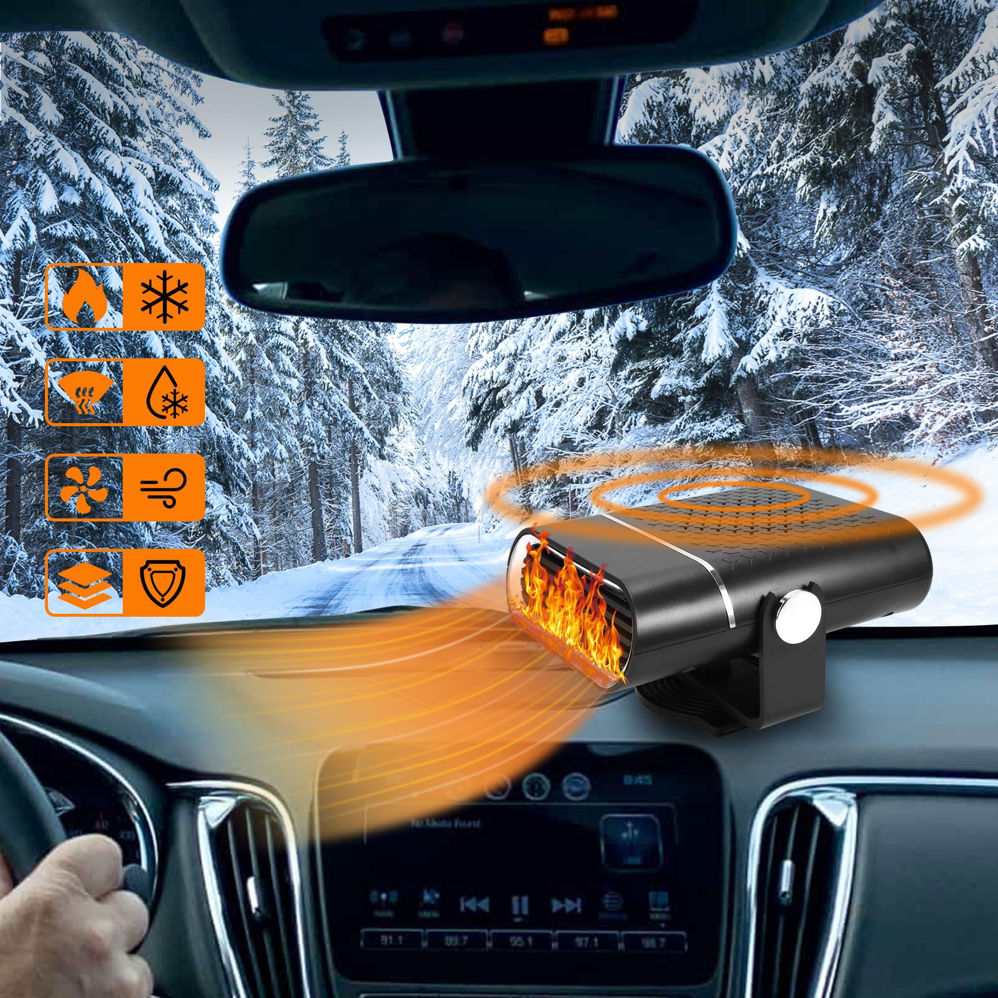Portable Car Heater, R3 12V 150W Car Heater, High Power Heating Fan ...