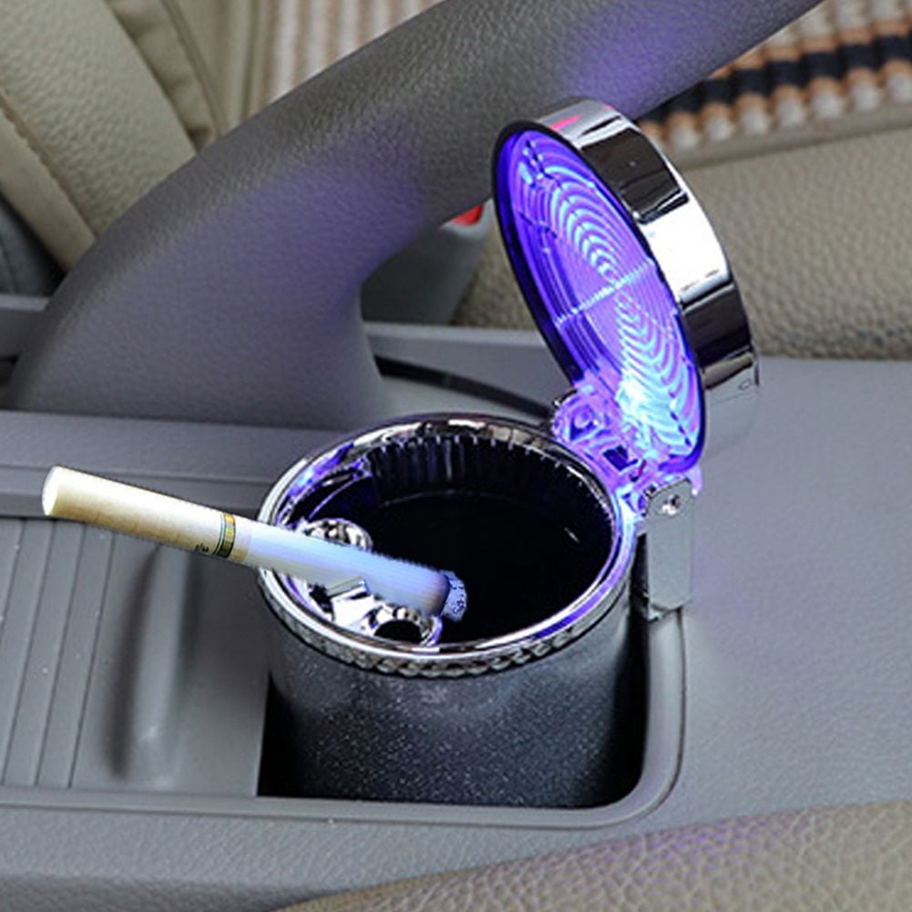 Portable Car Home LED Light up Ashtray Auto Travel Cigarette Ash Holder ...