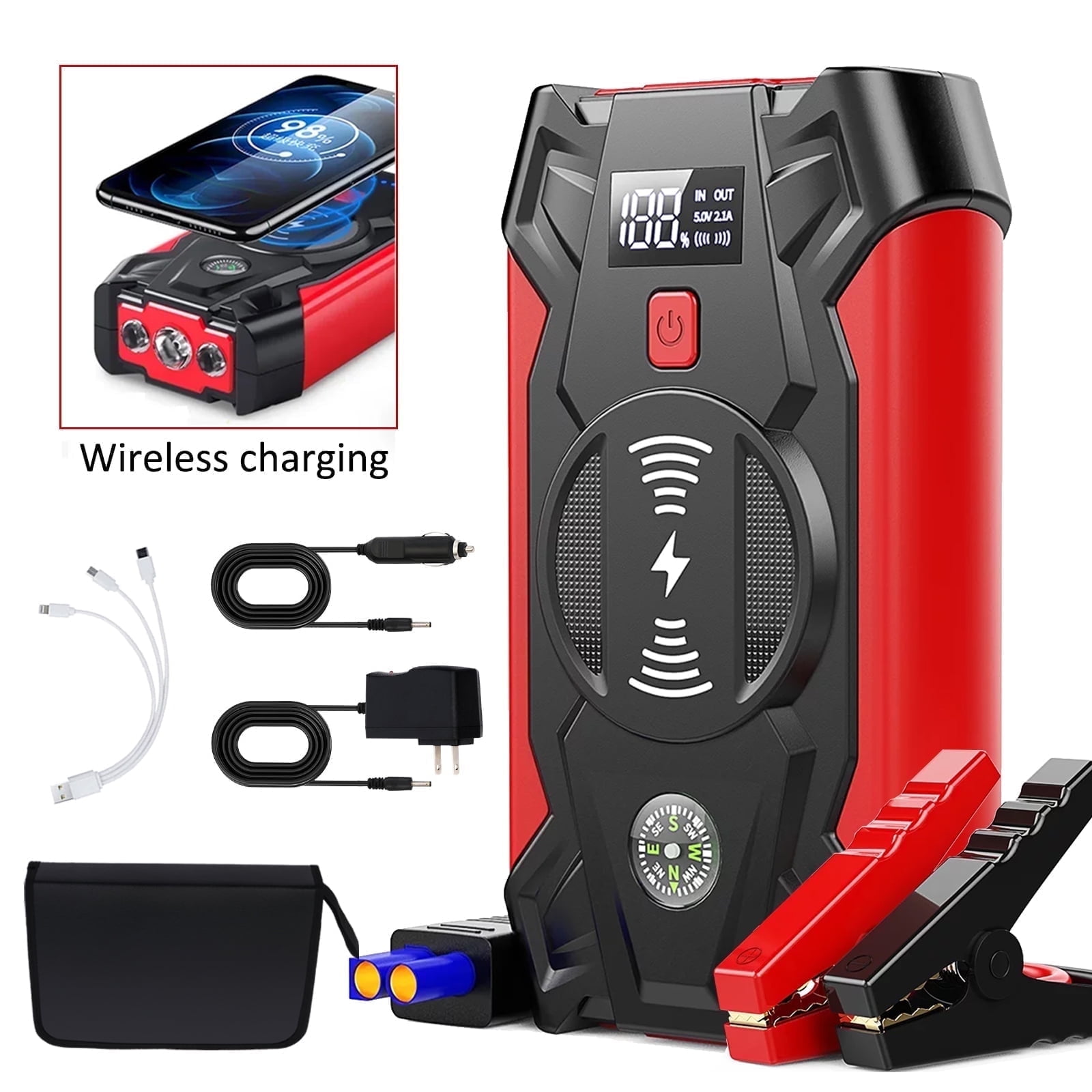 CATGOOD Portable Car Jumper Battery, 4000A Peak, 39800mAh, 8.0L Gas, 6 ...