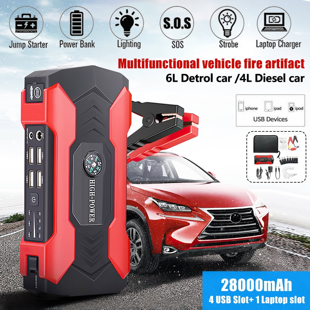 Walmart's 800A Peak Car Jump Starter - 28000mAH (3.0L Gas/6L Diesel ...