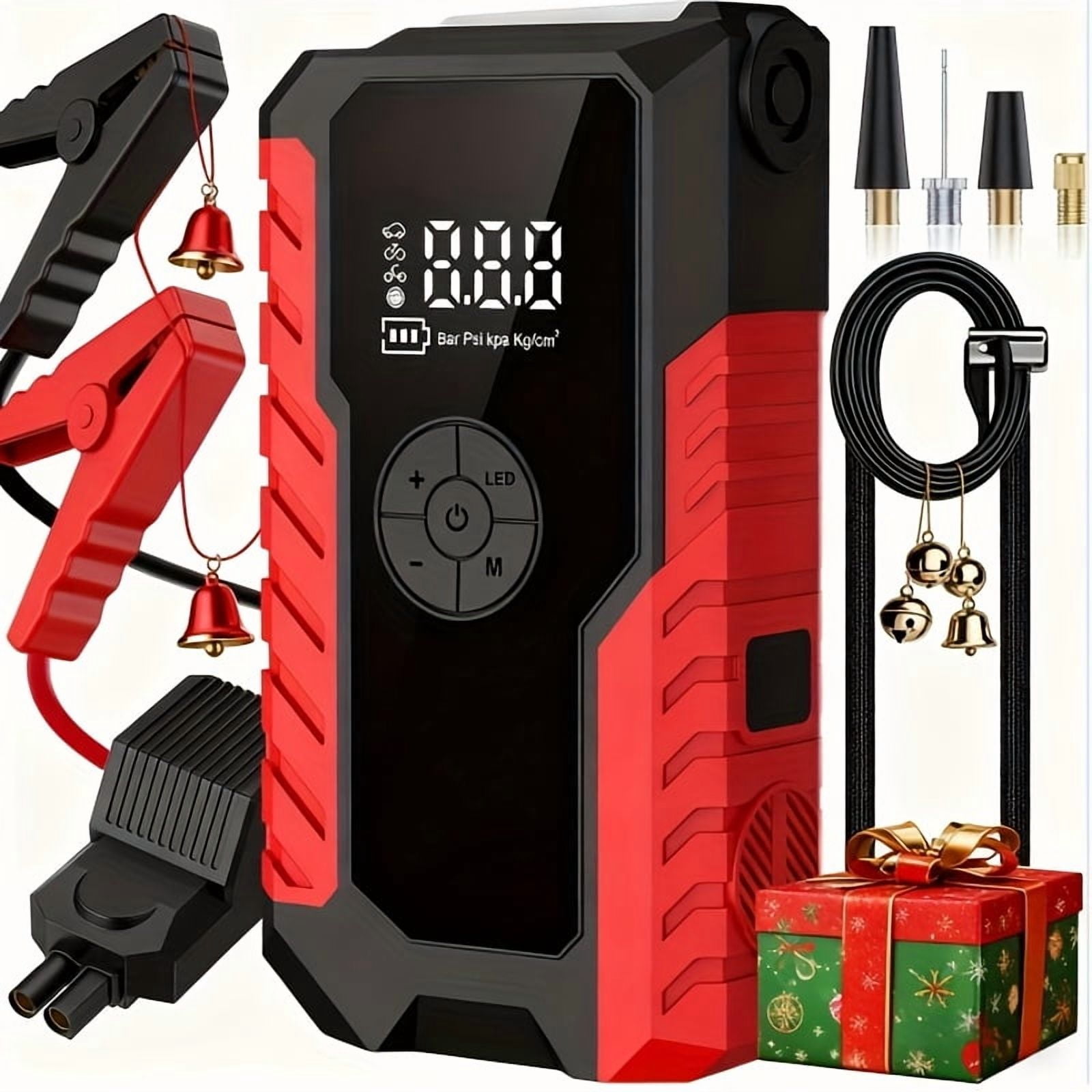 Portable Car Jump Starter and Power Bank with Emergency LED Light ...