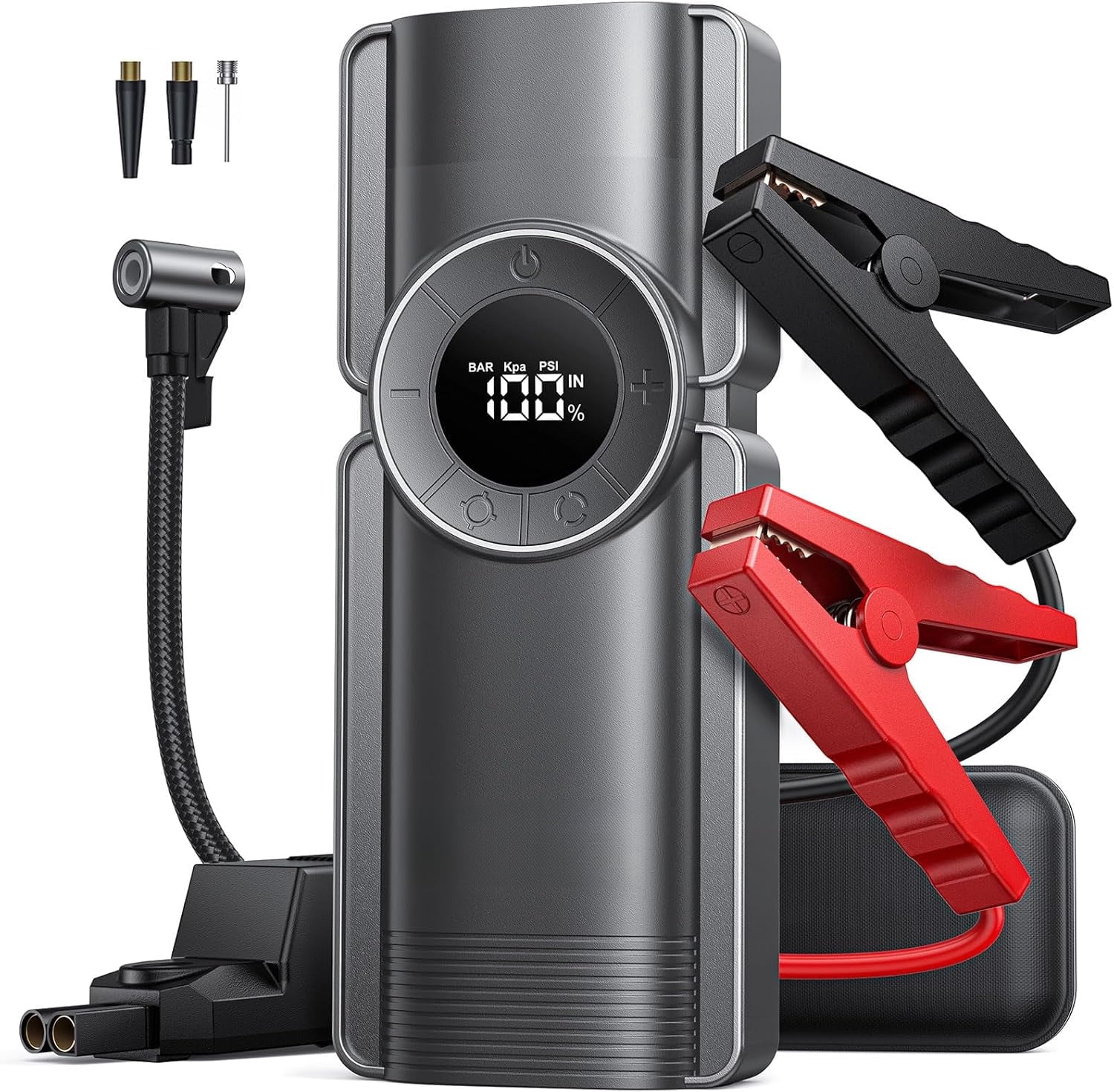 Portable Car Jump Starter with Air Compressor 150 PSI 4000A Car Battery ...