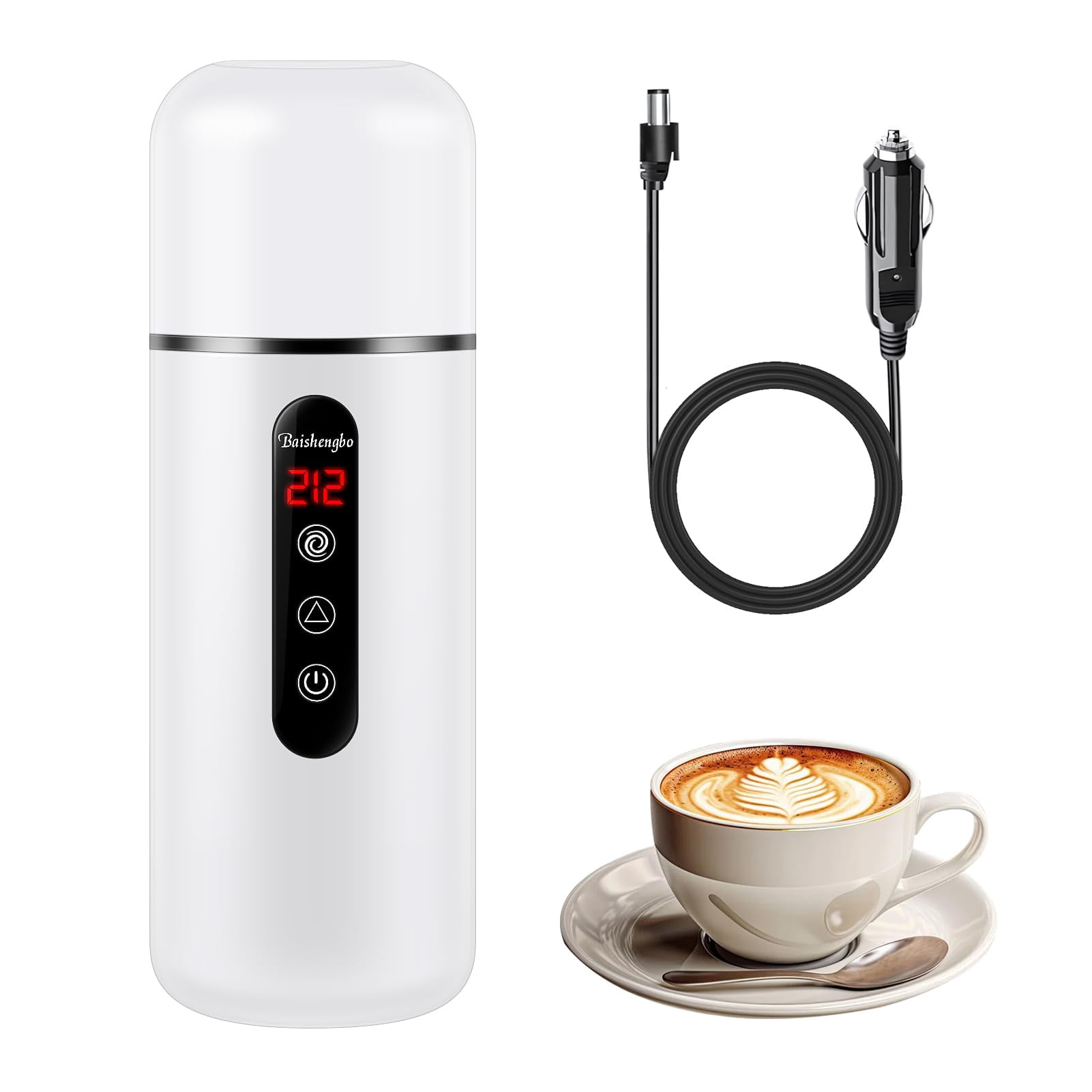 Portable Car Kettle, 12V/24V Electric Travel Kettle for Coffee Tea Milk ...