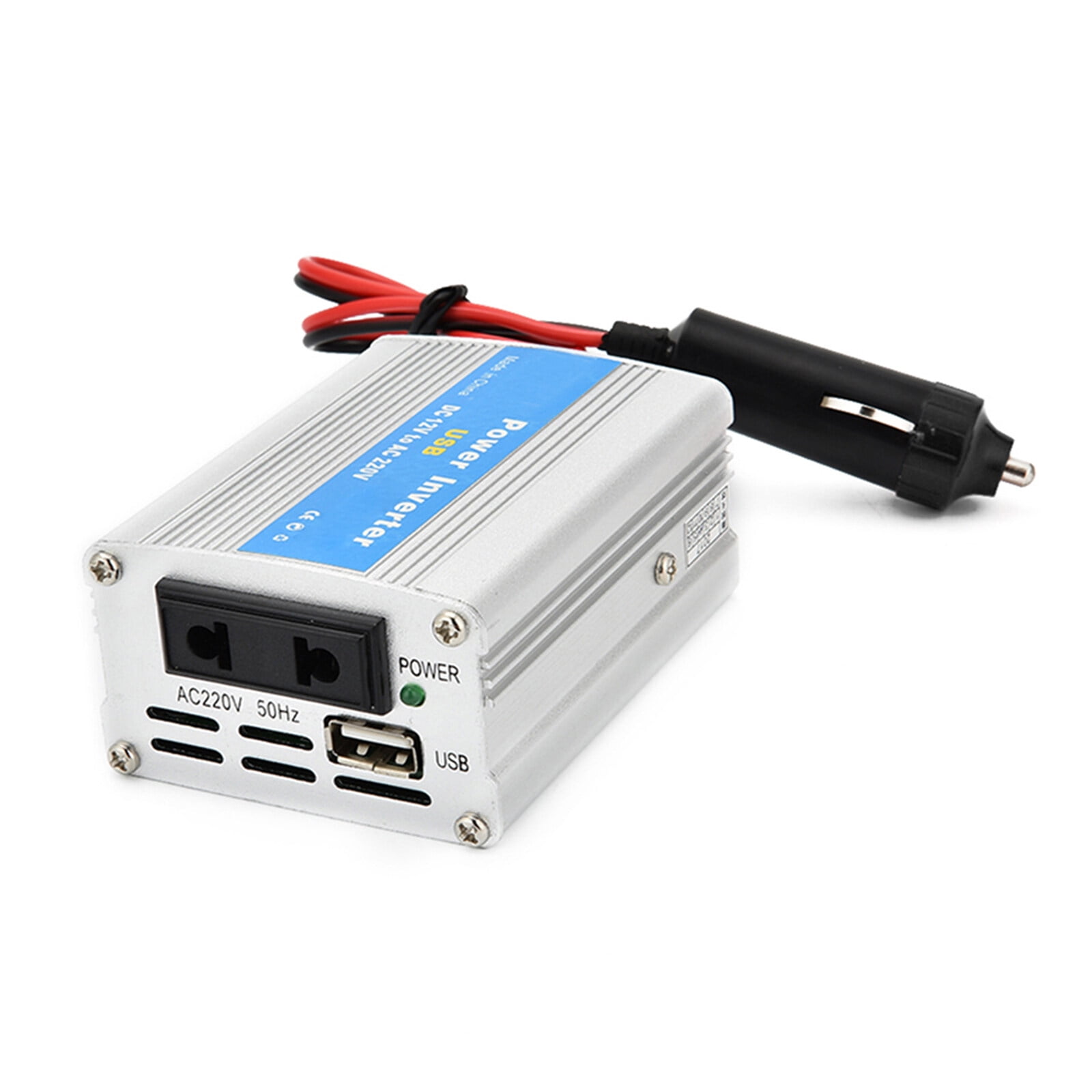 Portable Car Power Inverter 100W DC 12V to AC 220V Charger Converter ...