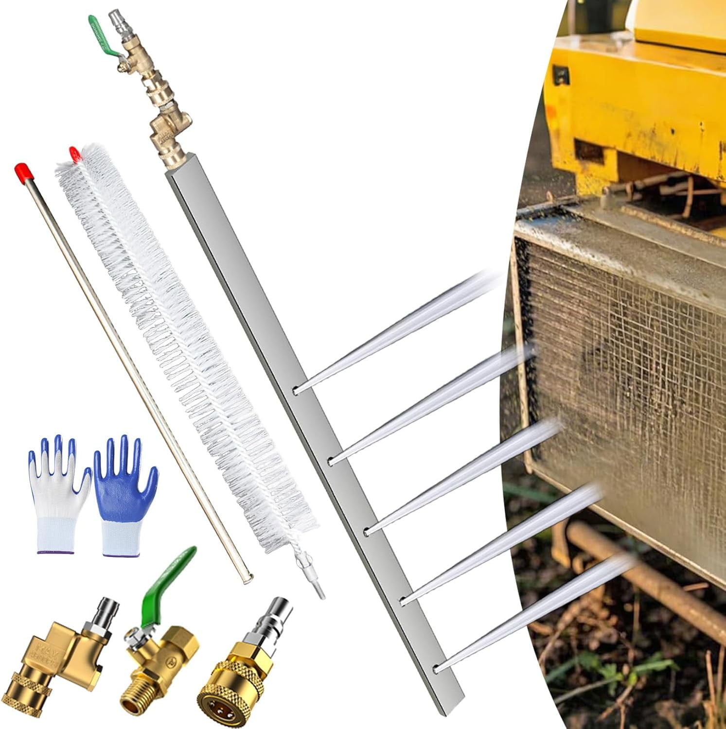 Portable Car Radiator Cleaning Wand, 4500 PSI Flush Radiator Cleaning ...