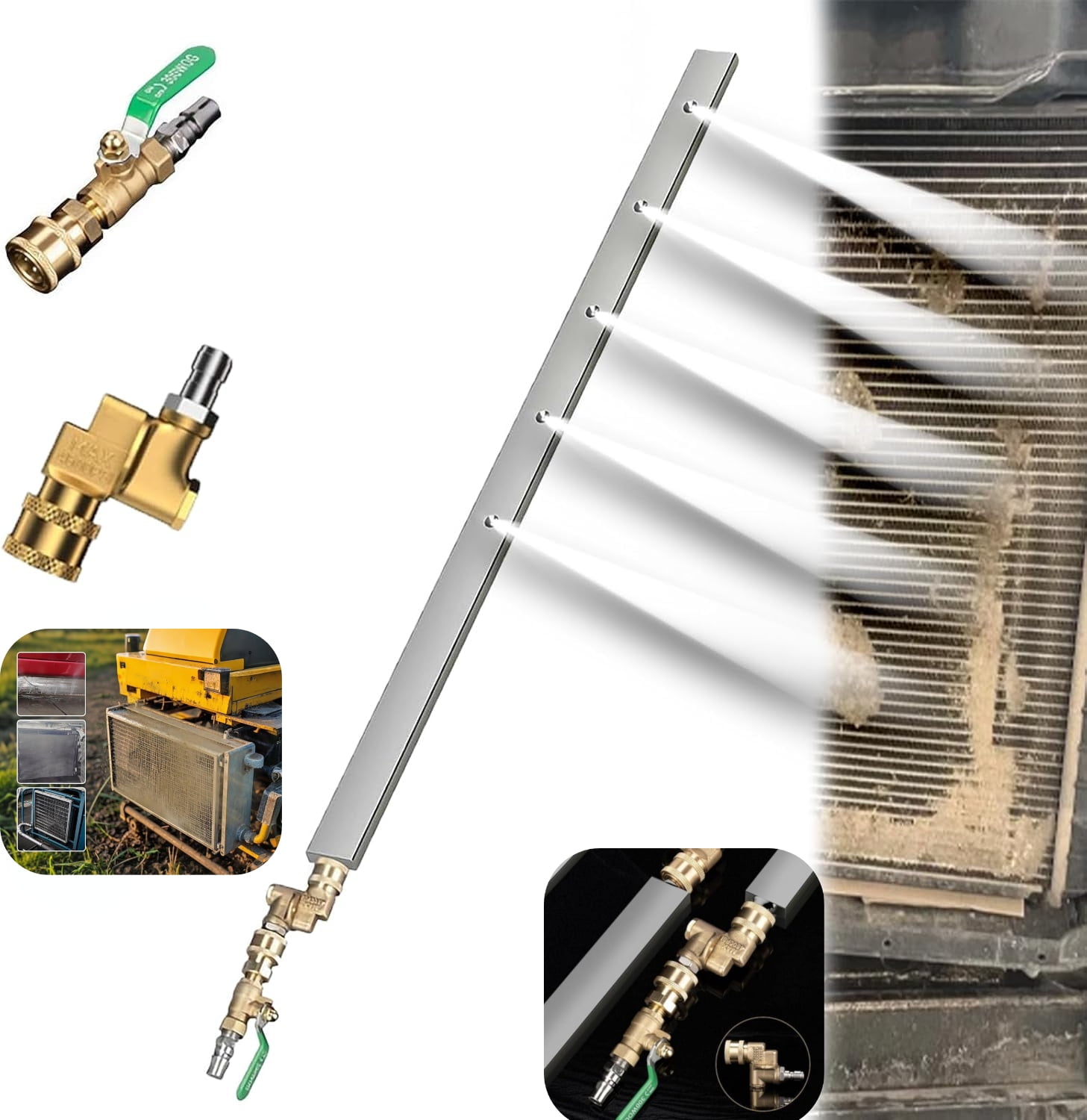 Portable Car Radiator Cleaning Wand, 4500 PSI Radiator Pressure Washer ...