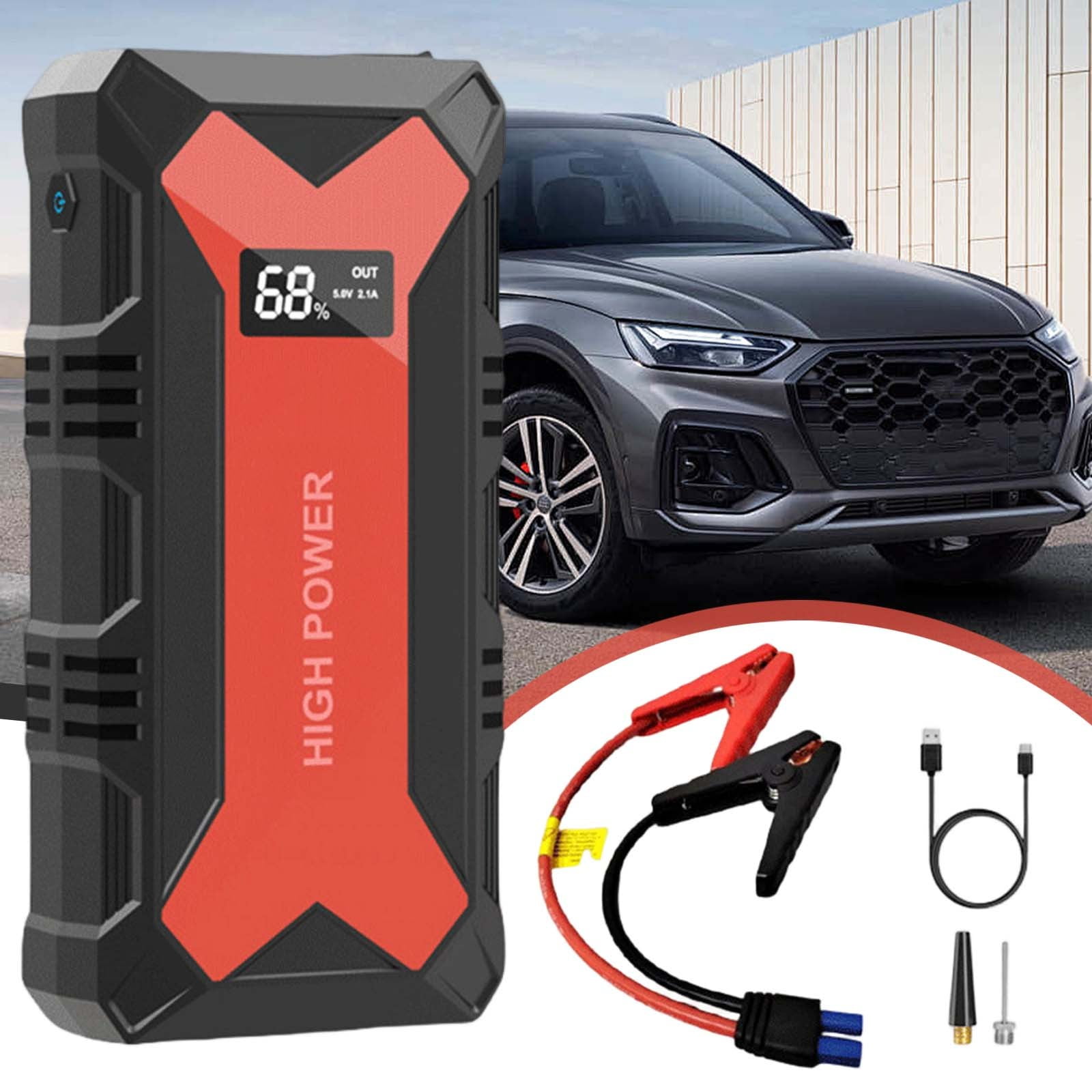 Portable Car Start Booster, 12v Rv Battery Charger, Fast Charging, Led ...