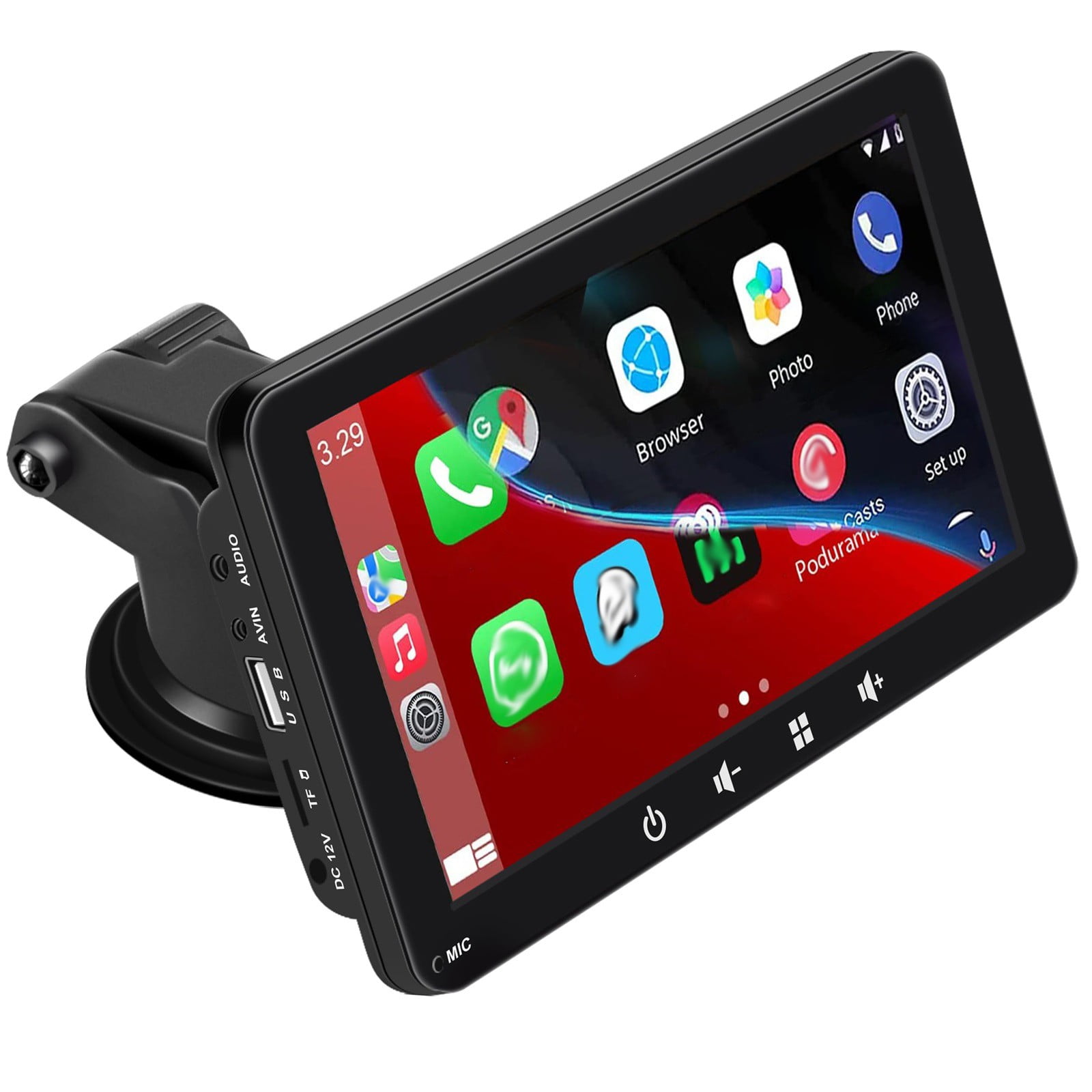 Portable Car Stereo For Wireless Carplay & Android Auto 7 Inch 1080P ...