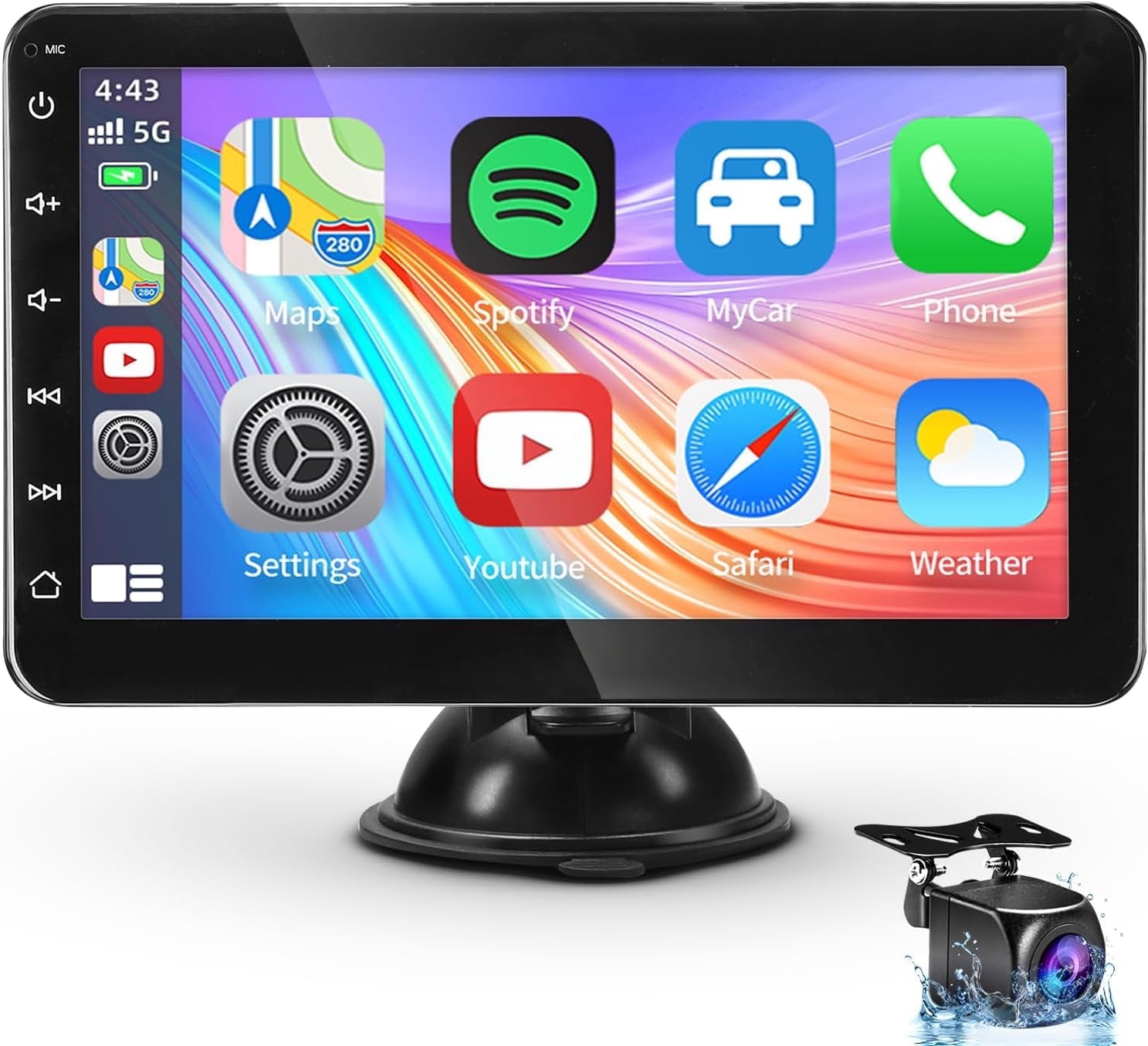 Drivemate 7-Inch Touchscreen Car Audio Receiver, Wireless Apple CarPlay ...