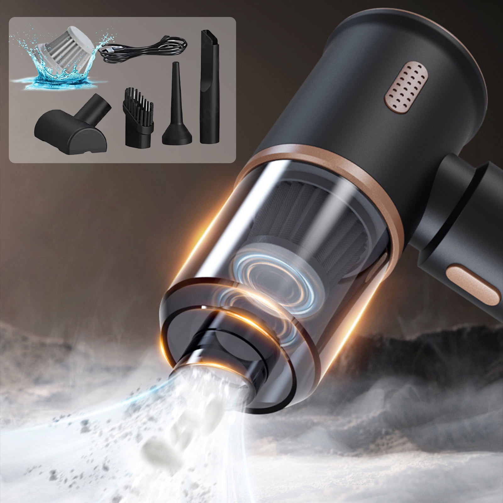 Portable Car Vacuum Cleaner, Cordless Handheld Wet Dry Vacuum with ...