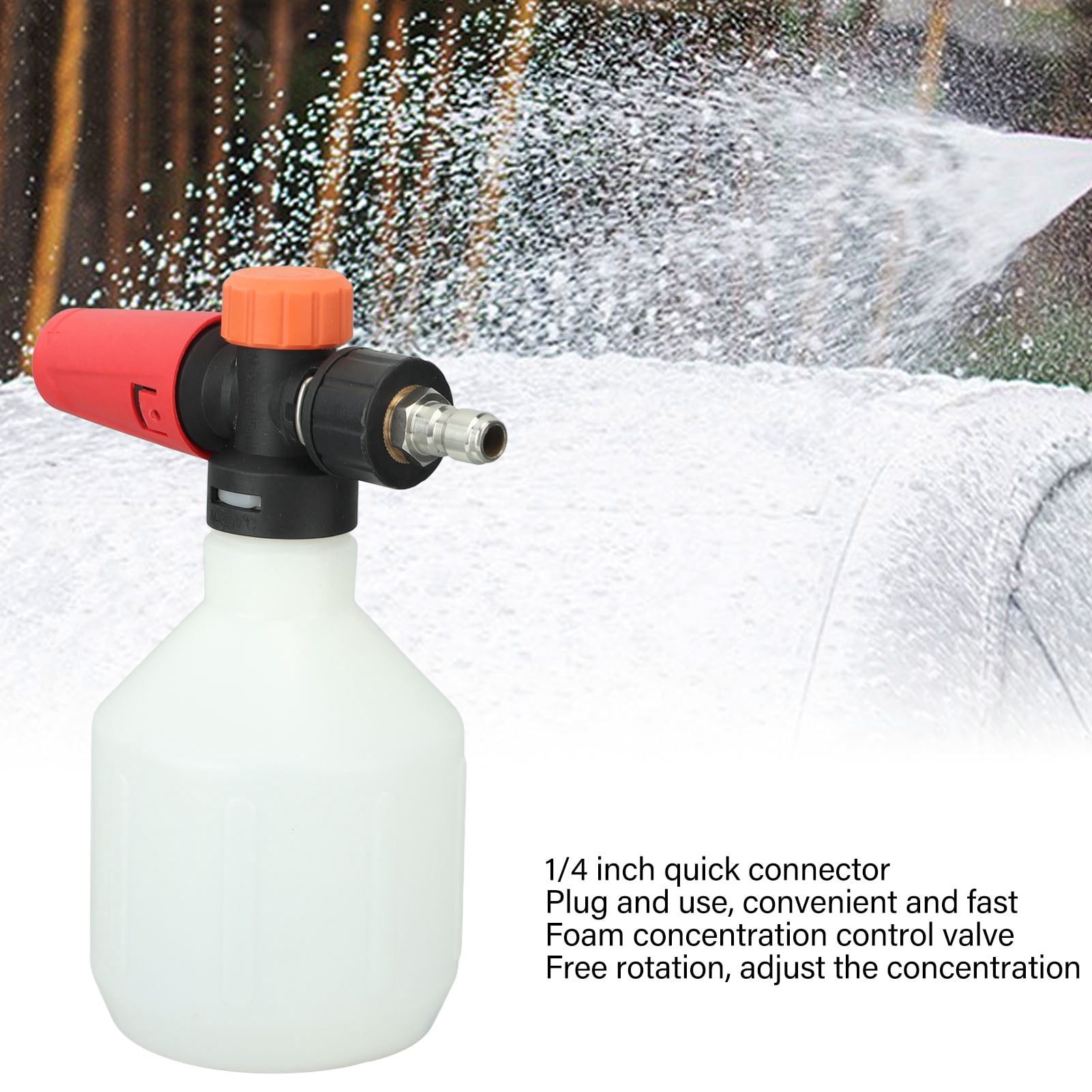 Portable Car Wash Foam Blaster, 500ml Capacity, Quick Connect, Rich ...