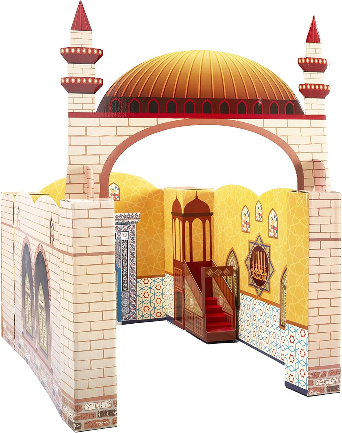 Portable Cardboard Playhouse Masjid for Muslim Kids, Ramadan Gift ...