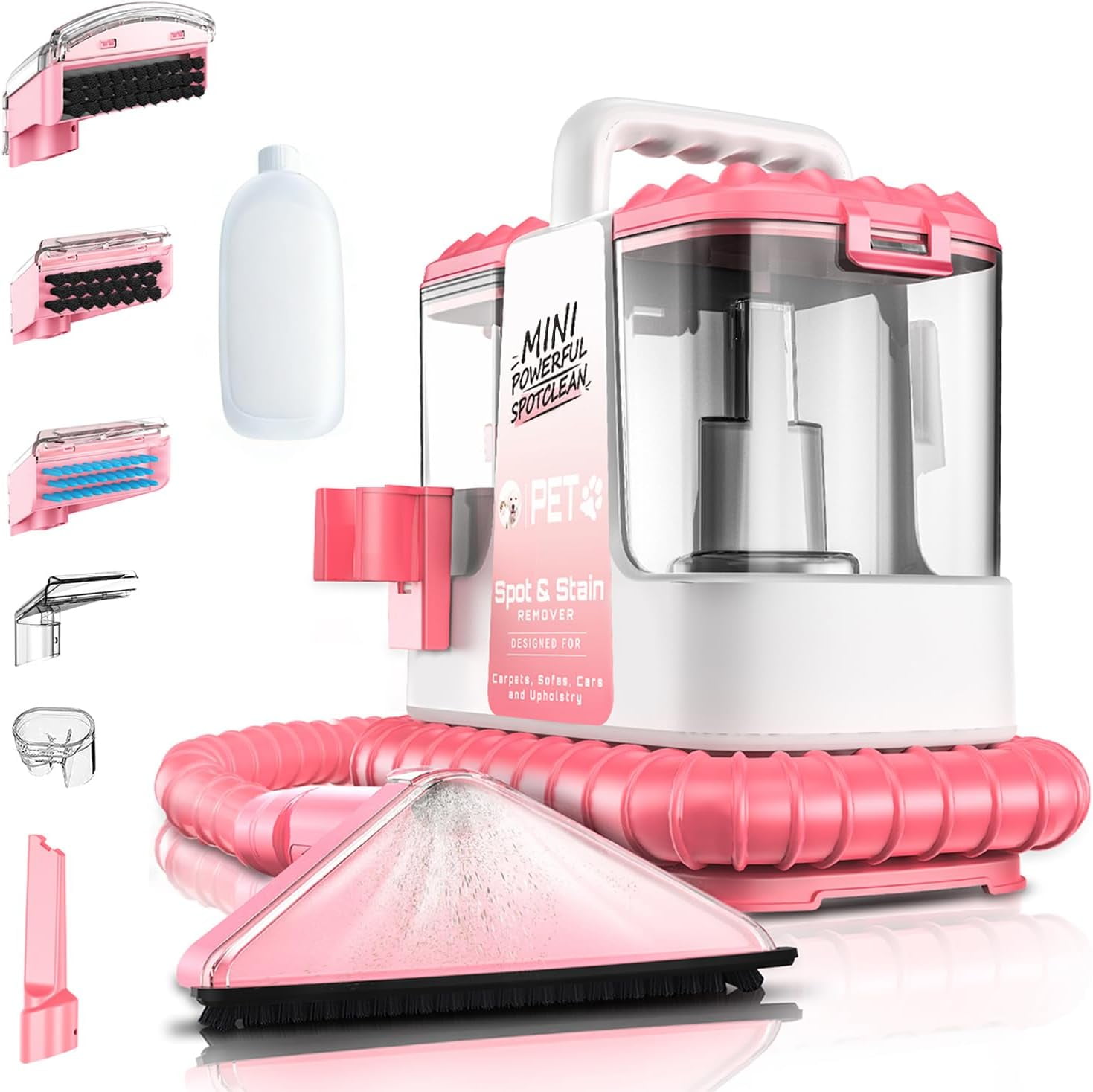 Portable Carpet + Upholstery Spot Cleaner Machine, 20Kpa Powerful ...