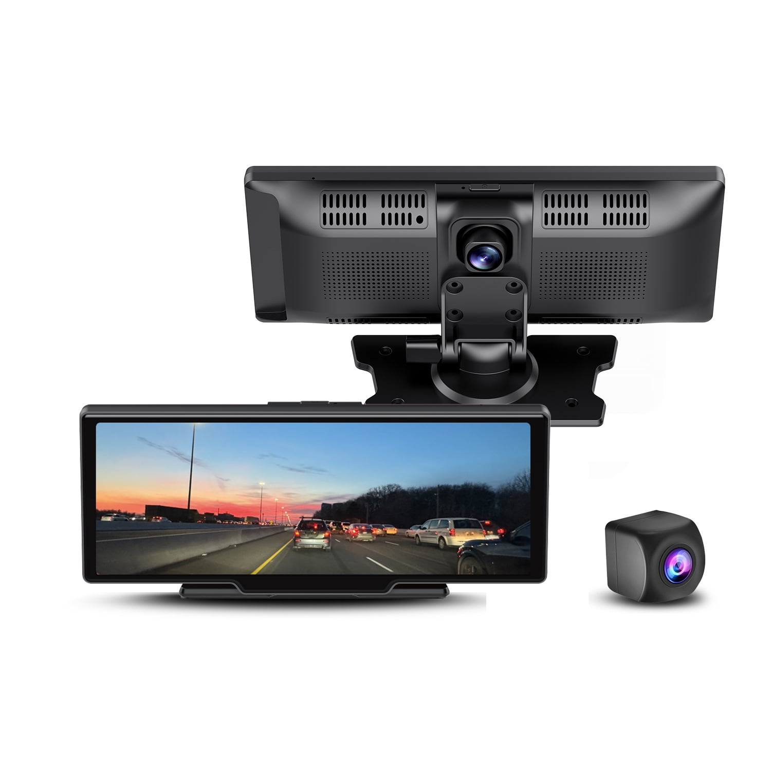 Portable Carplay & Android Auto Display with 1080P Dashcam, 10.3 Inch ...