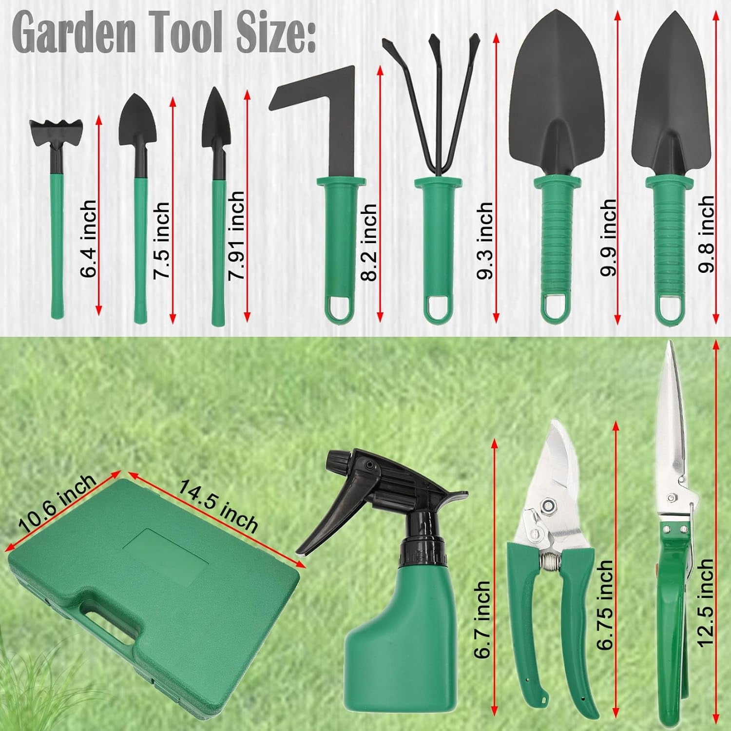 Portable Carrying Case Contains 10-Piece Ergonomic and Efficient ...