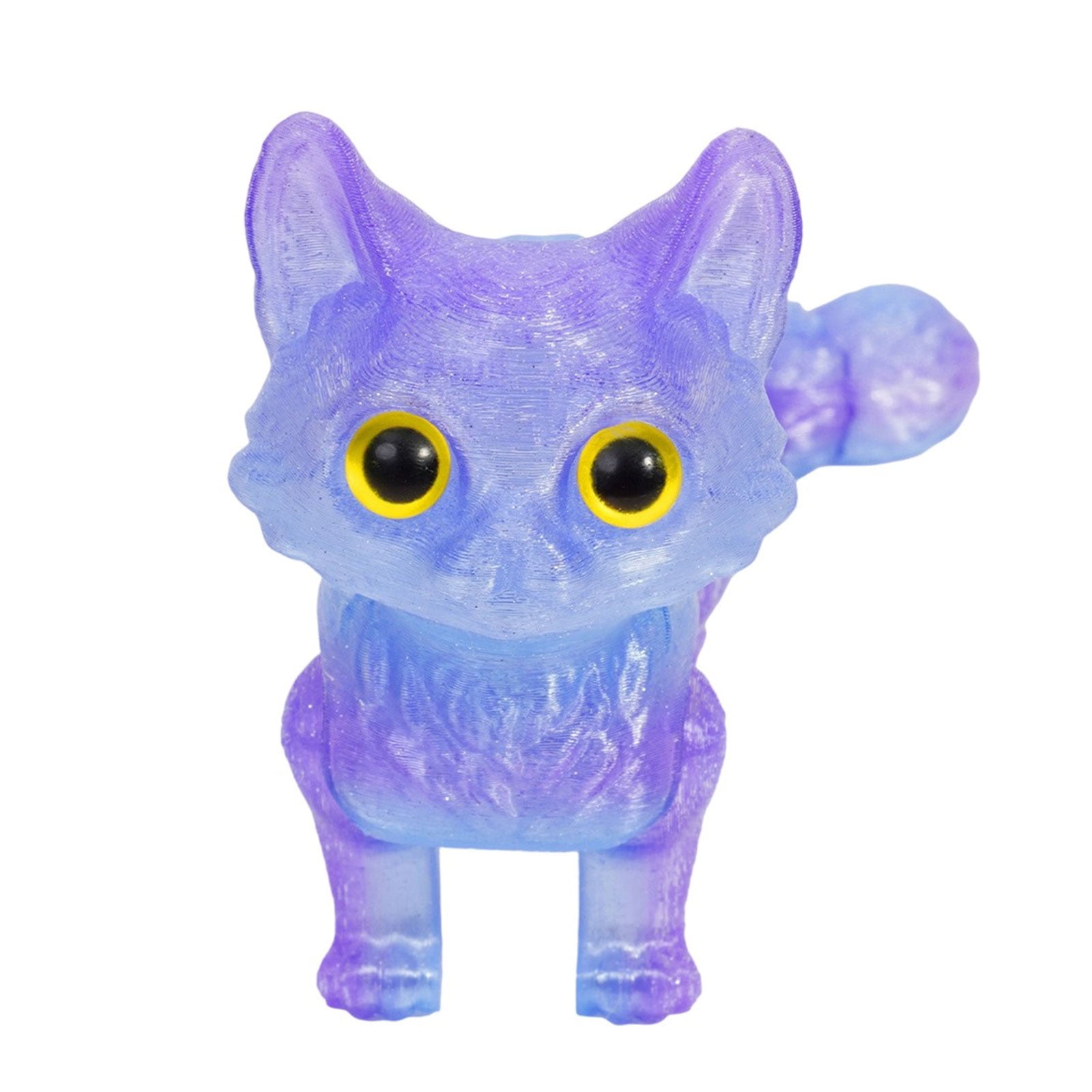 Portable Cartoon Kitten Figurine Articulated Tail 3D Printed Kitten ...