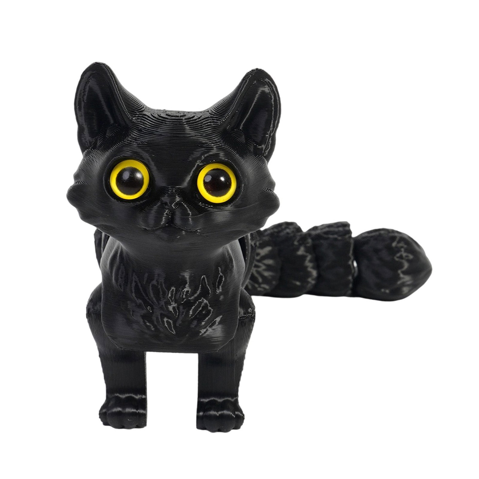 Portable Cartoon Kitten Figurine Articulated Tail 3D Printed Kitten ...