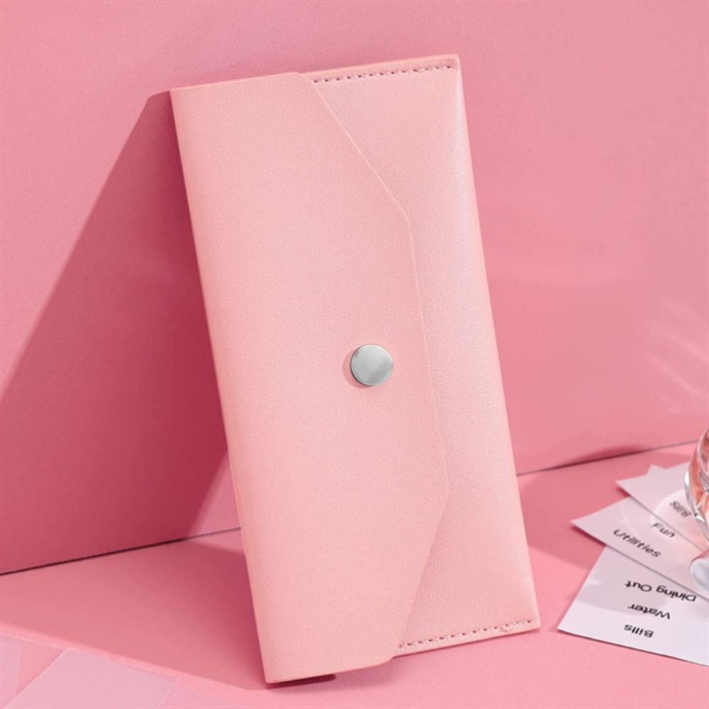 Portable Cash Waterproof PU Leather Wear-resistant Male Female Money Pouch Holder Cash Envelope ...